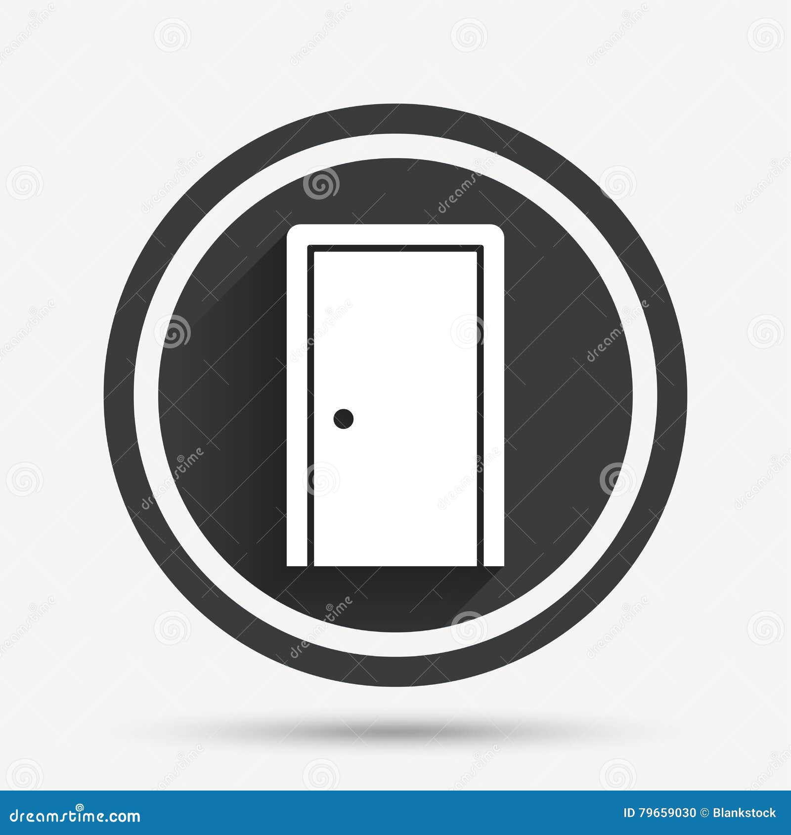 Door Sign Icon. Enter or Exit Symbol Stock Vector - Illustration of ...