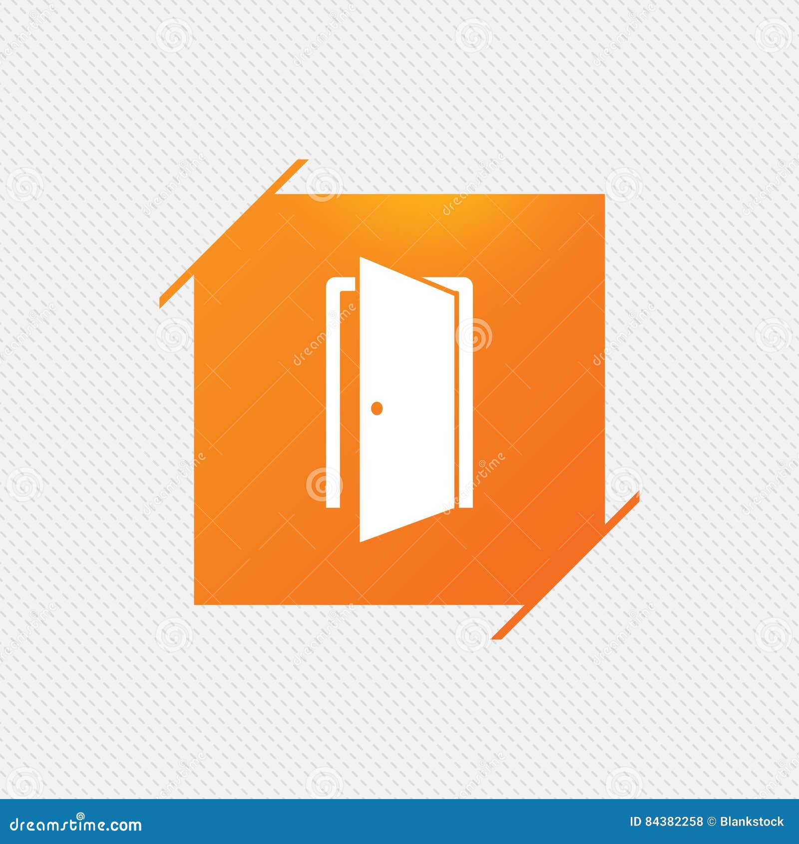 Door Sign Icon. Enter or Exit Symbol Stock Vector - Illustration of ...