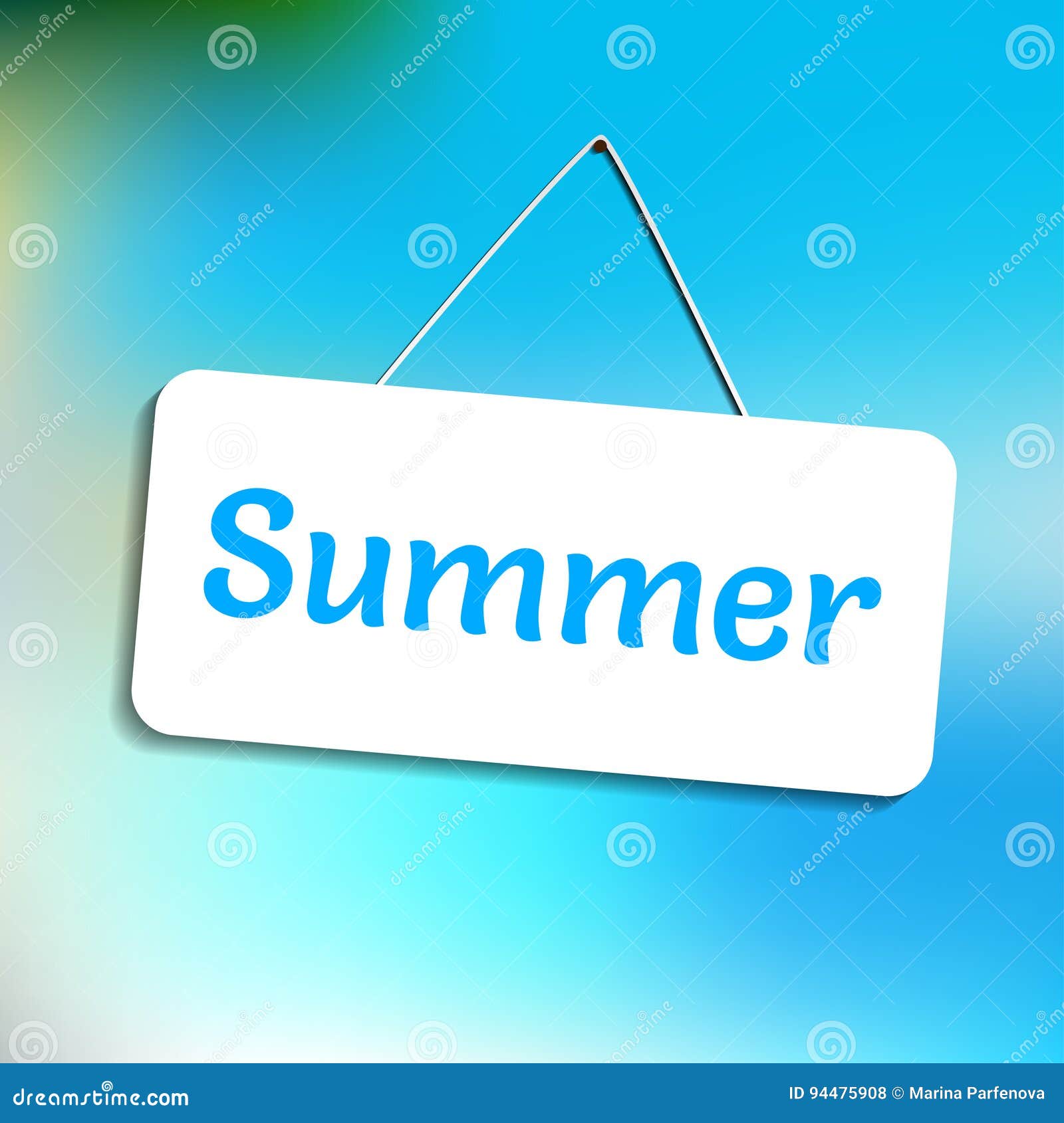 Door sign summer stock vector. Illustration of front - 94475908