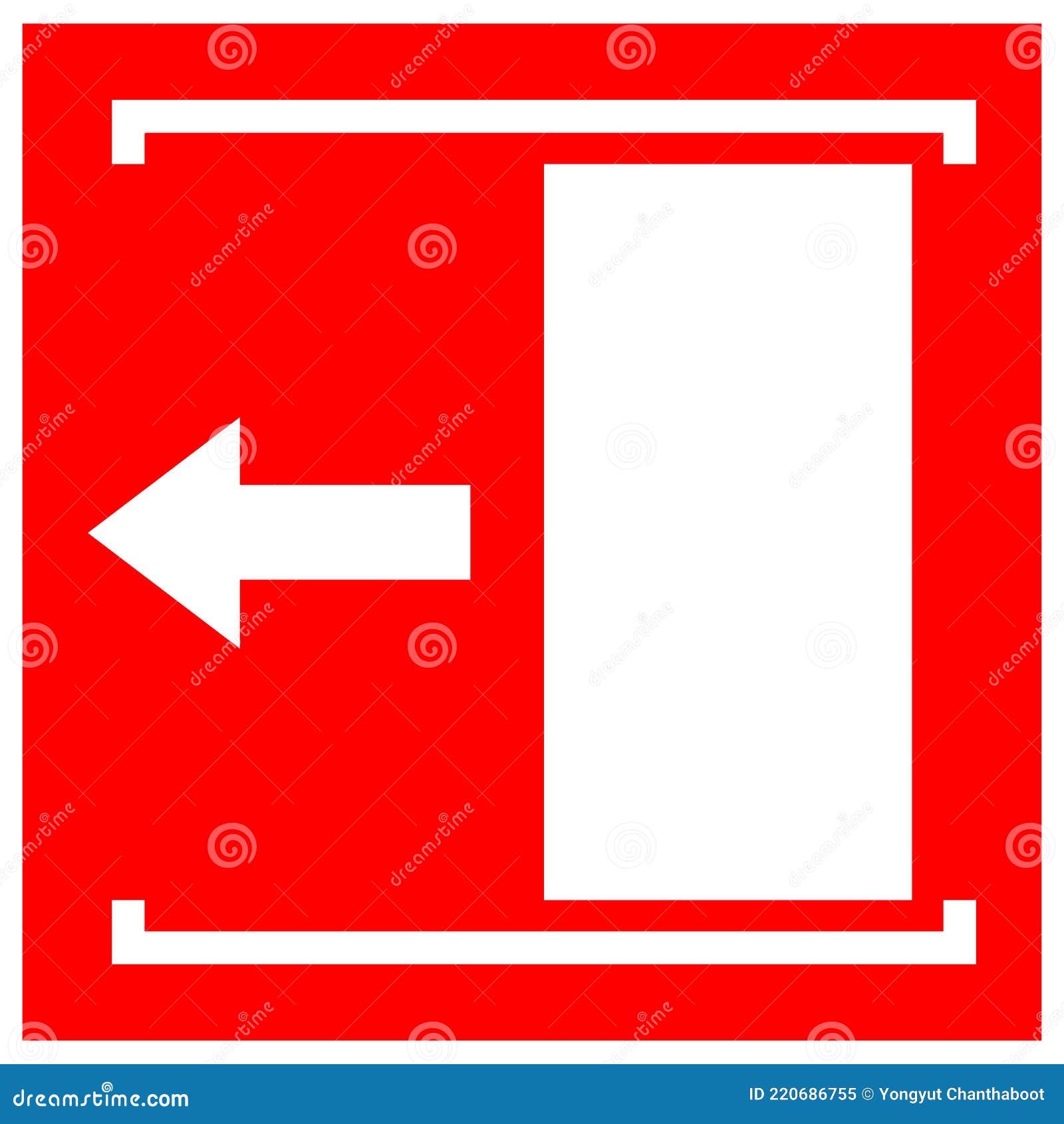 Door Slides Left To Open Symbol Sign, Vector Illustration, Isolate on ...