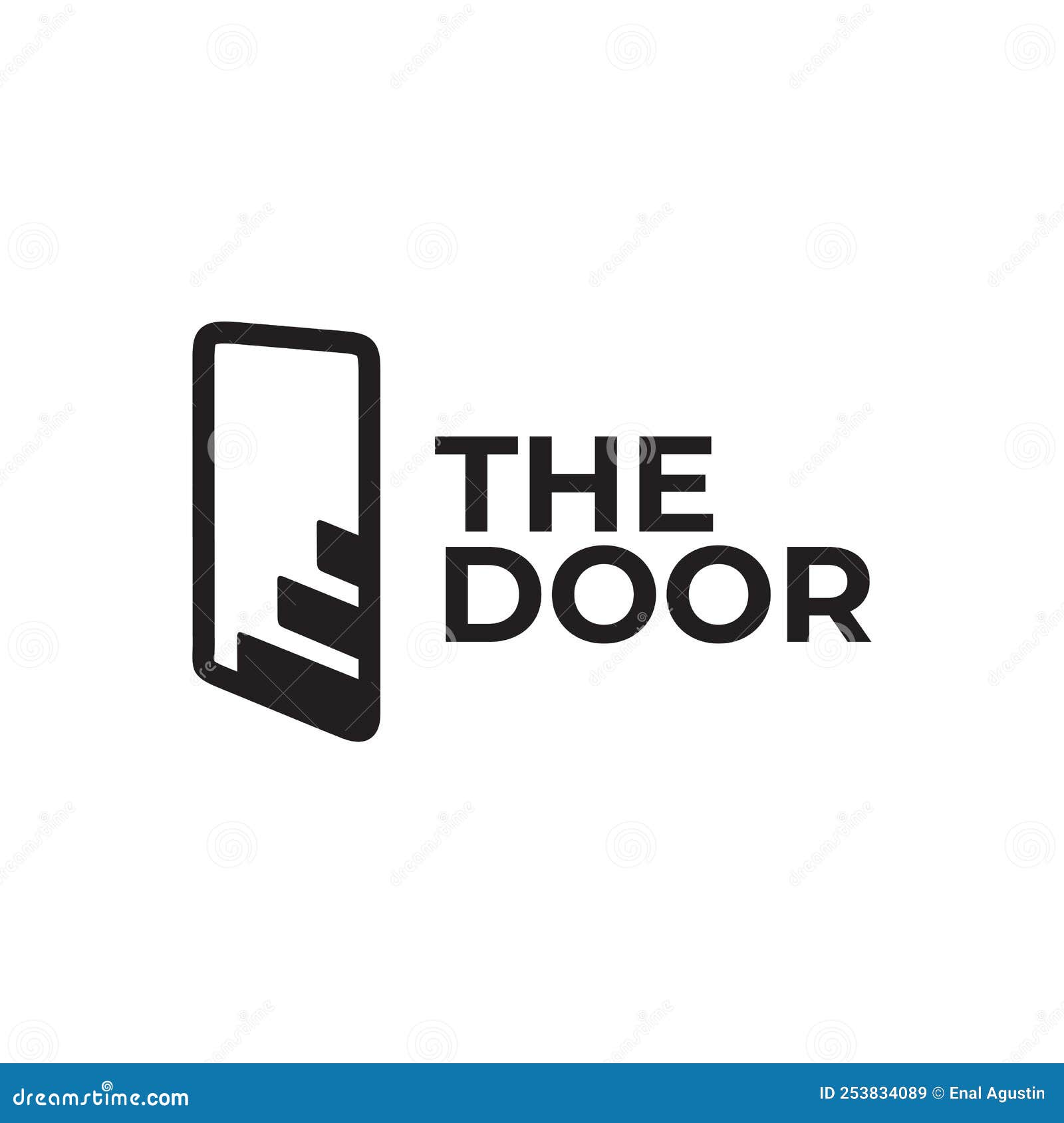 The Door and Stair Icon Logo Design Stock Vector - Illustration of ...