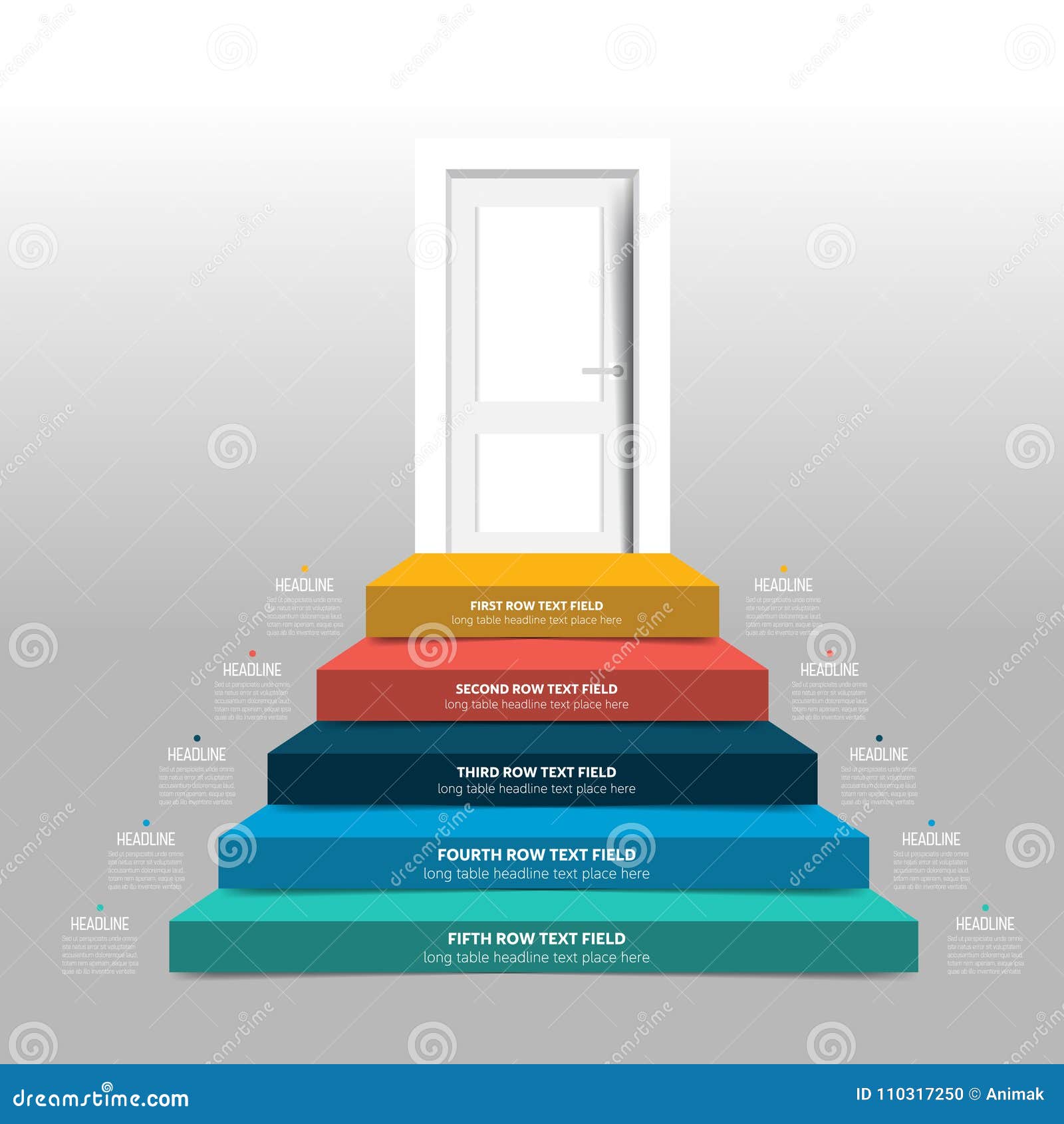 Door And Stairs Infographic, Diagram, Scheme, Chart, Template. Vector ...