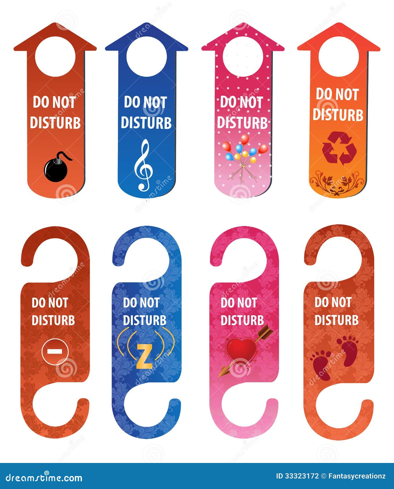 Door tags stock vector. Illustration of motel, please - 33323172