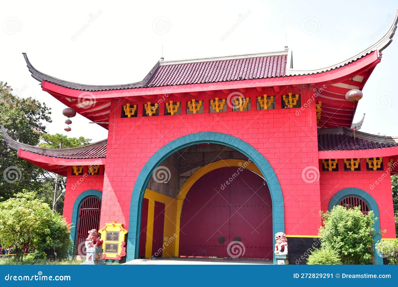 Door of the Temple Sam Po Kong Stock Image - Image of building ...