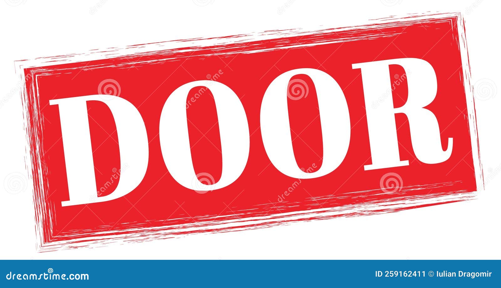 DOOR Text Written on Red Stamp Sign Stock Illustration - Illustration ...
