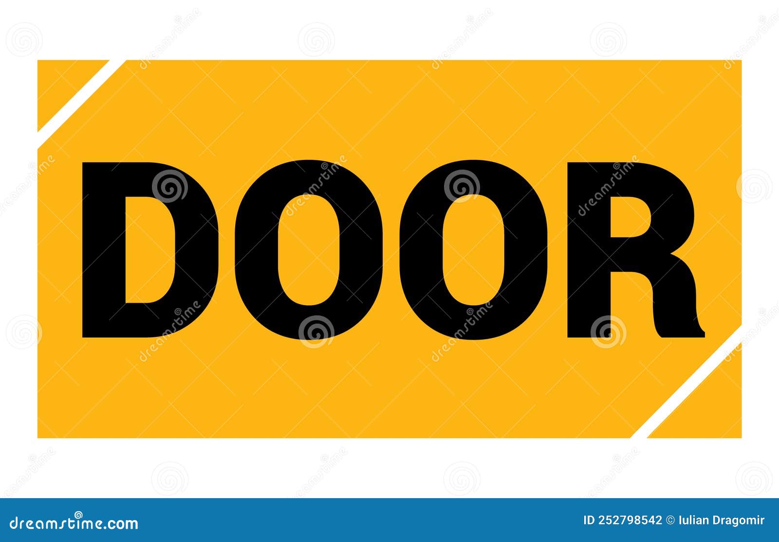 DOOR Text Written on Yellow-black Stamp Sign Stock Illustration ...