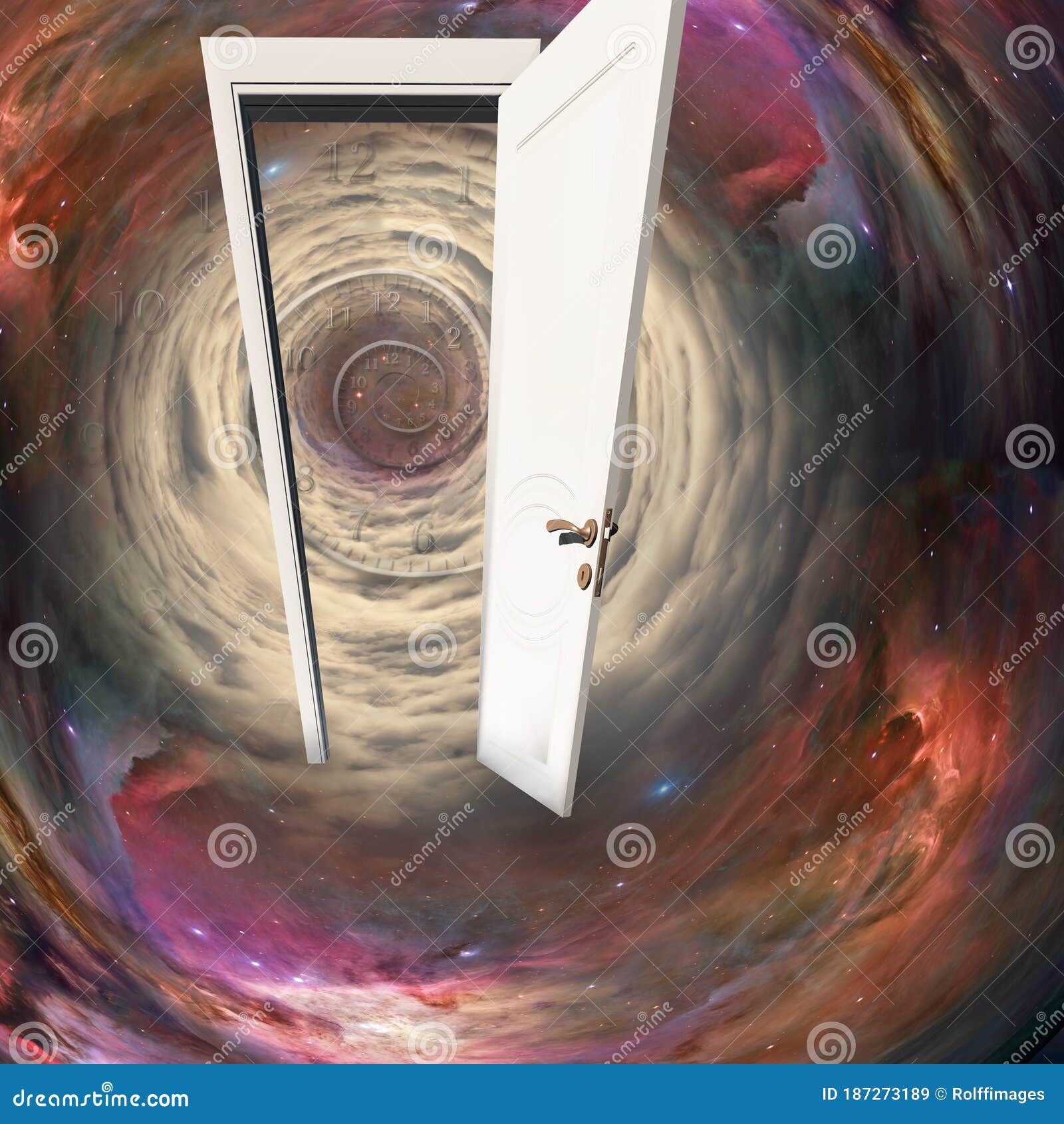 Door in time stock illustration. Illustration of pattern - 187273189