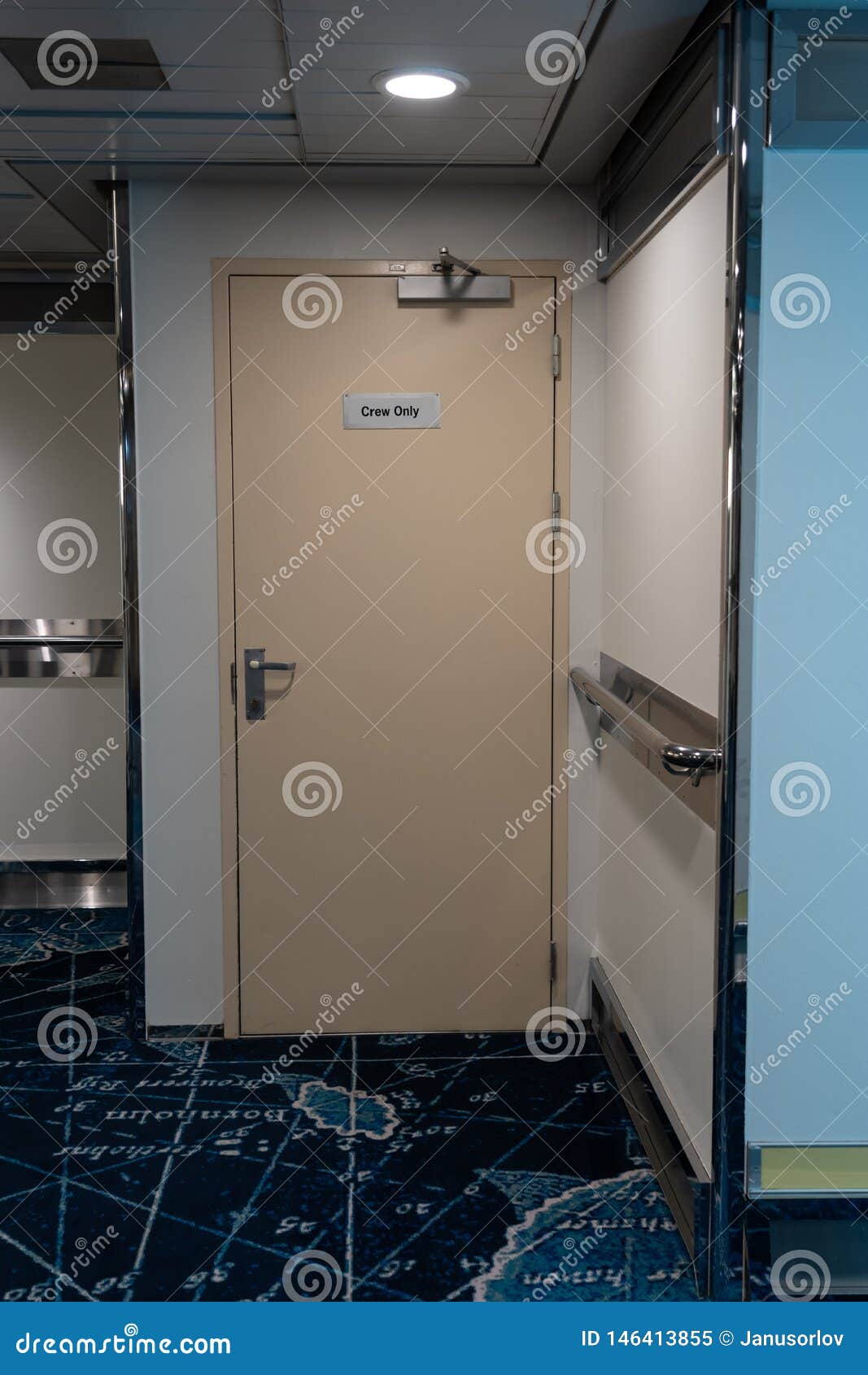 Door To a Area with Access only for the Crew of the Ship Stock Image ...