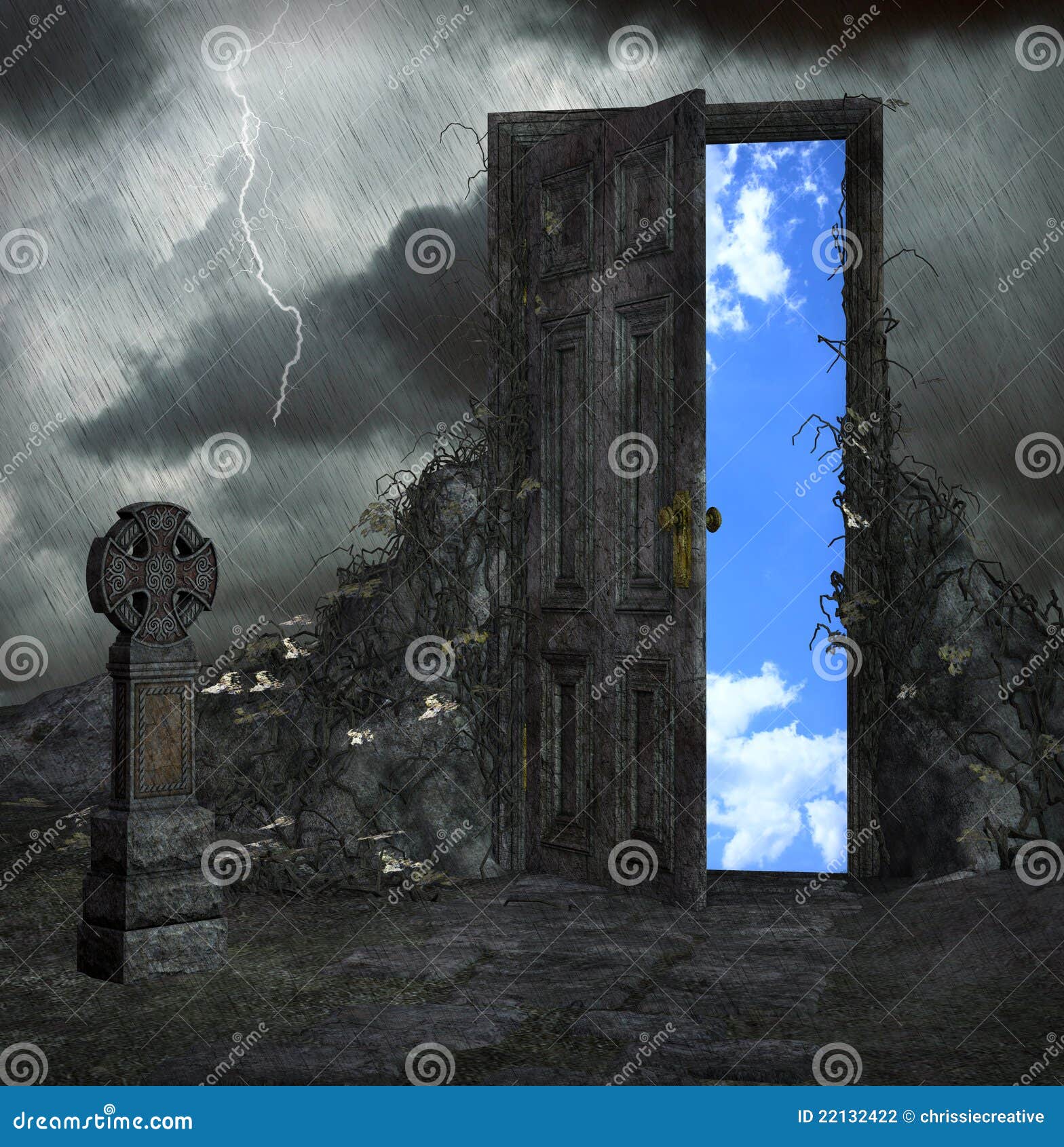 Spooky Open Door Stock Illustrations – 206 Spooky Open Door Stock ...