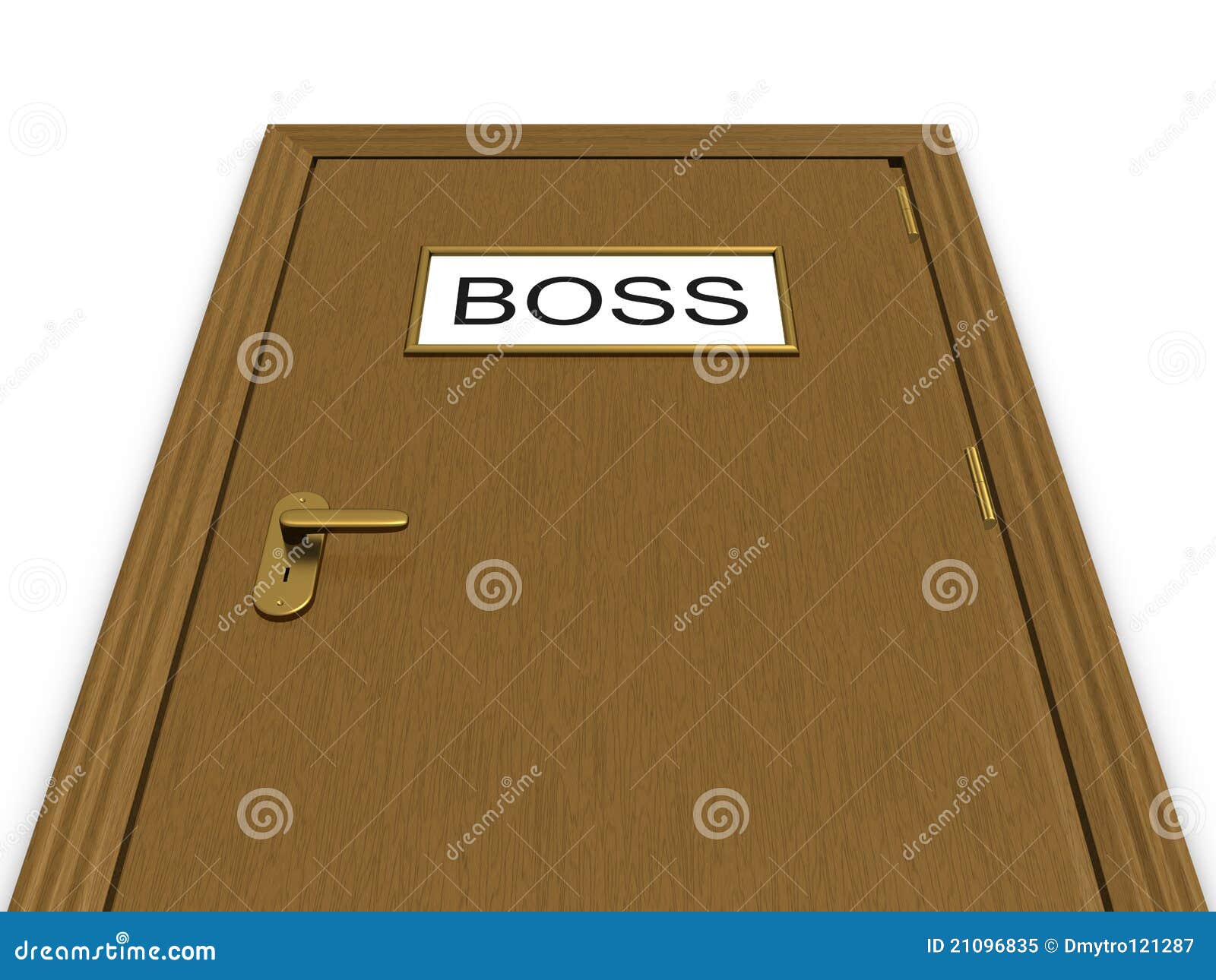 Door To Boss Office. 3d Illustration Stock Illustration - Illustration ...
