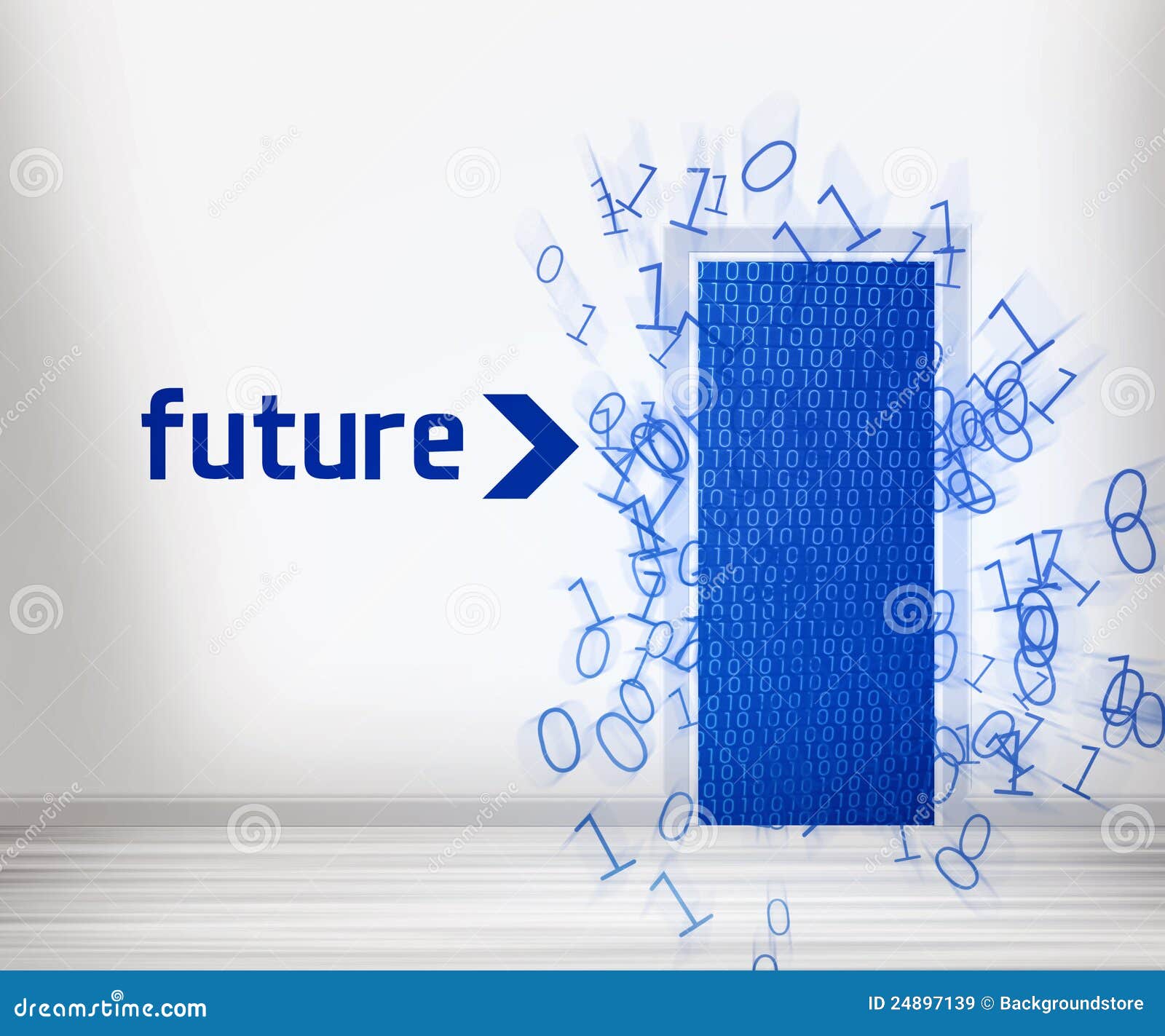 Door to Future stock illustration. Illustration of businessman - 24897139