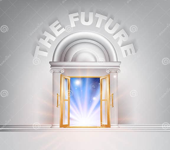 Door to the Future stock vector. Illustration of opportunity - 38048331