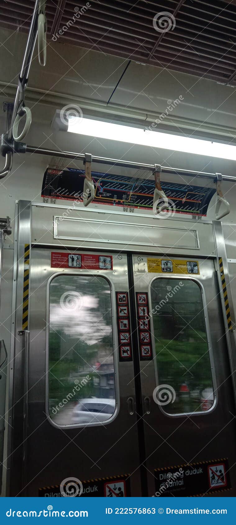 Door Of Train Carriage With The Electric Green Button Press To Open ...