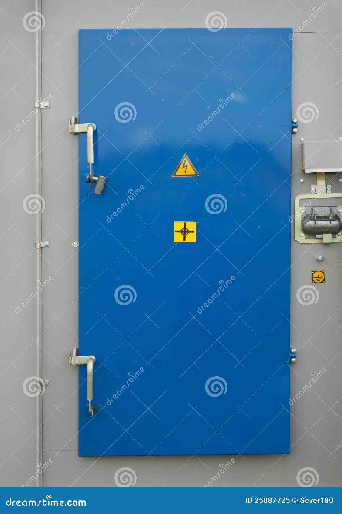 Door of the Transformer Substation Stock Image - Image of volts ...