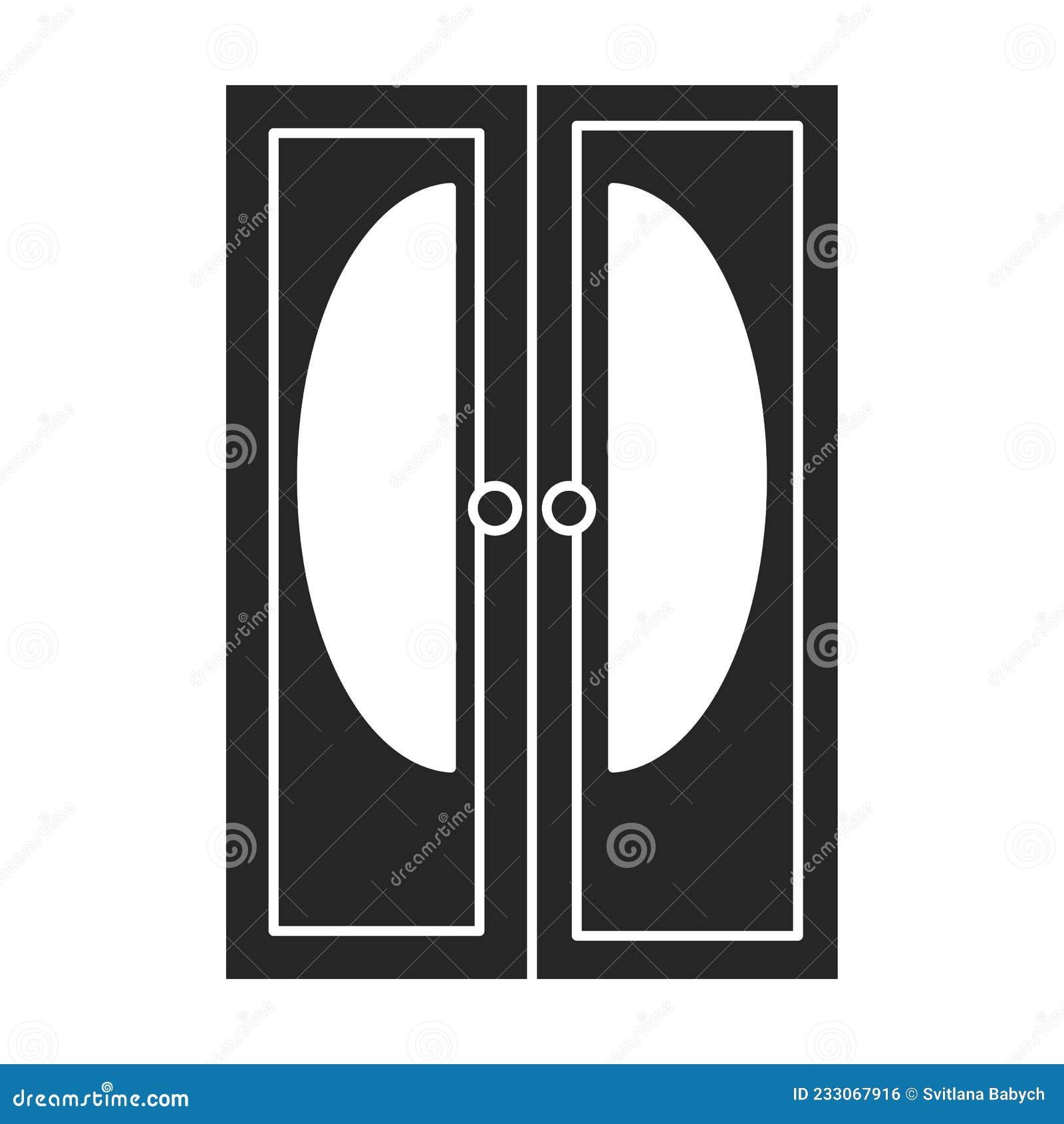 Door Vector Icon.Black Vector Icon Isolated on White Background Door ...
