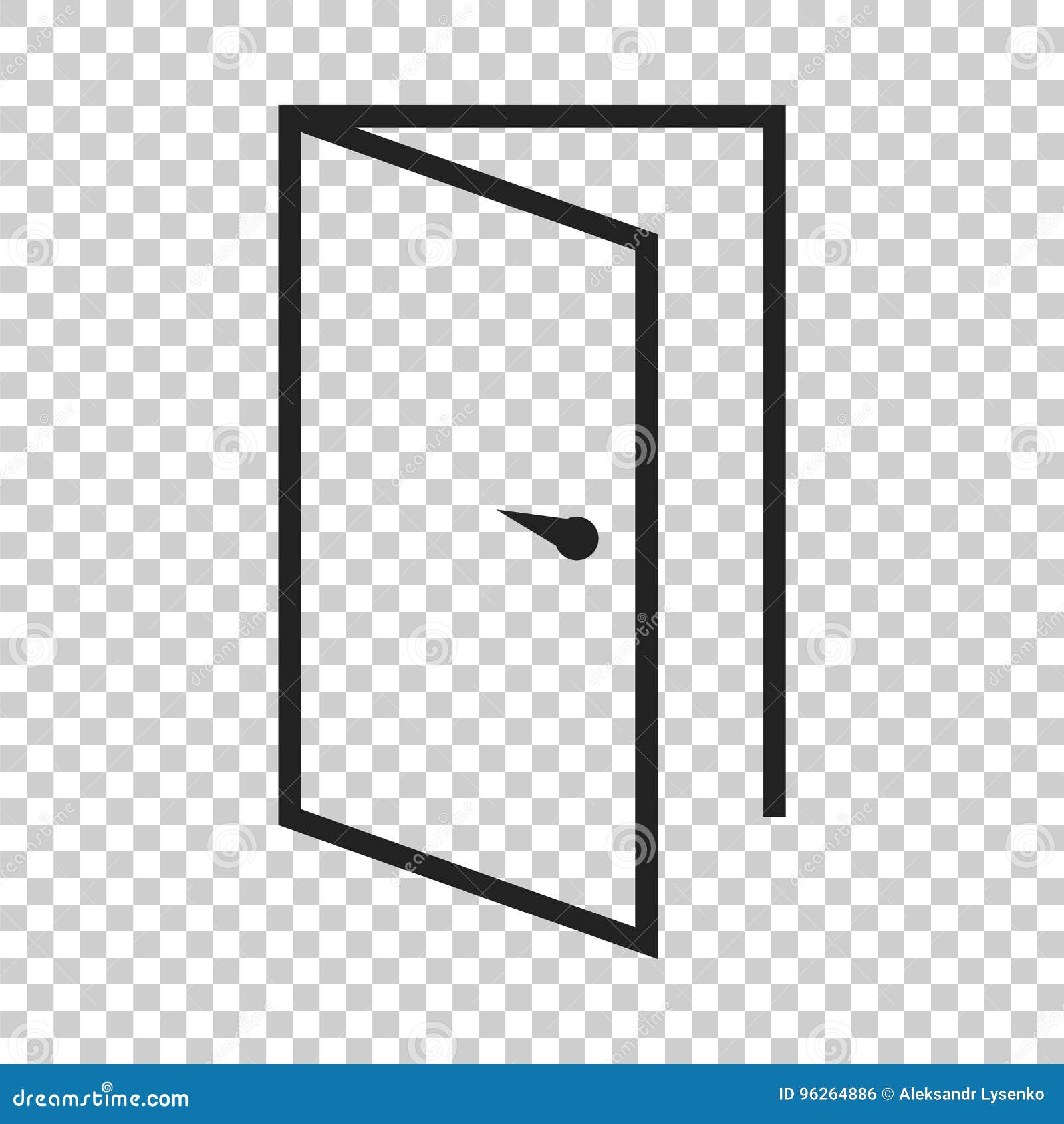 Door Vector Icon in Line Style. Exit Icon. Open Door Illustration Stock ...