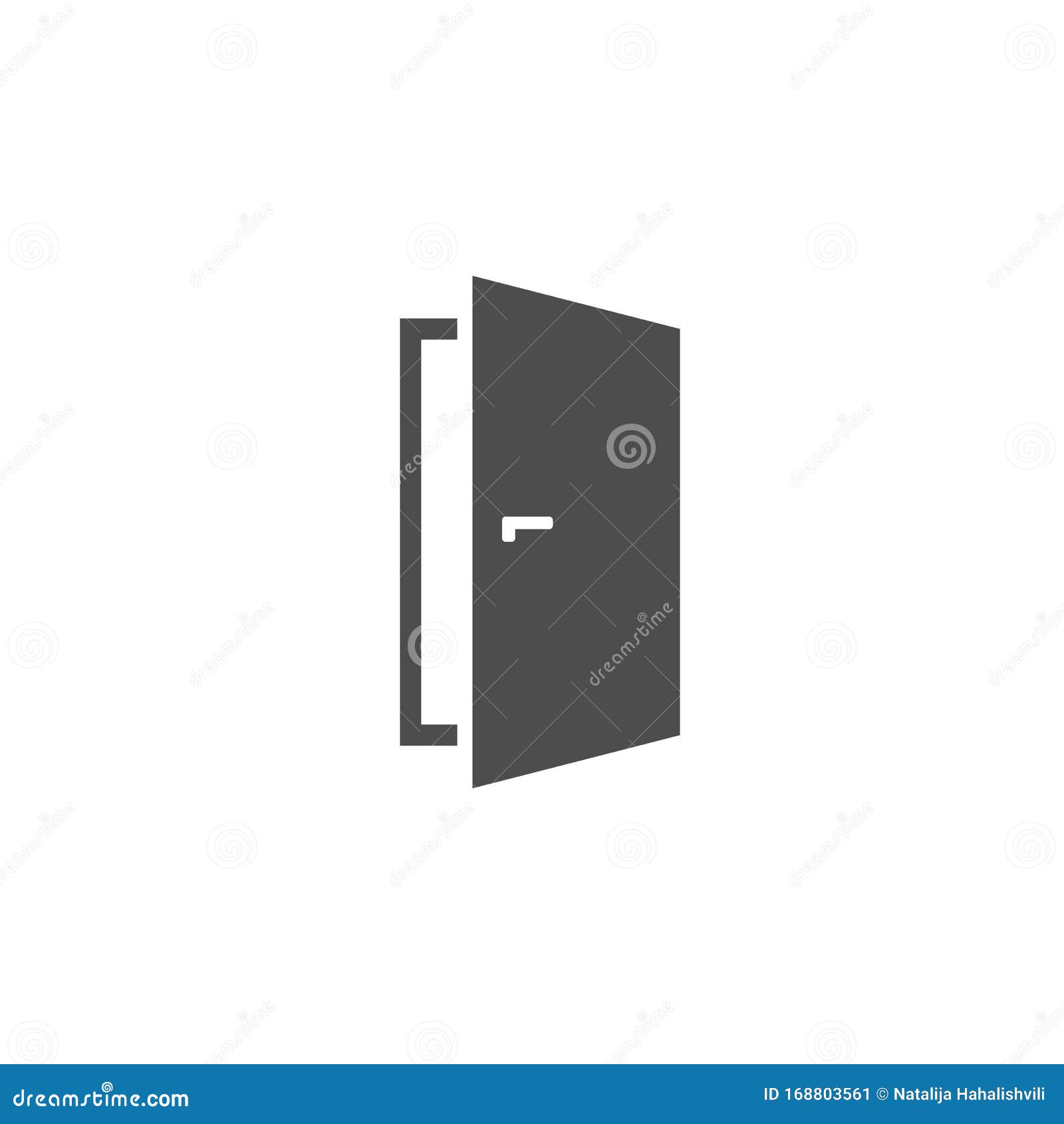 Door Vector Icon White on White in Flat Style Stock Vector ...
