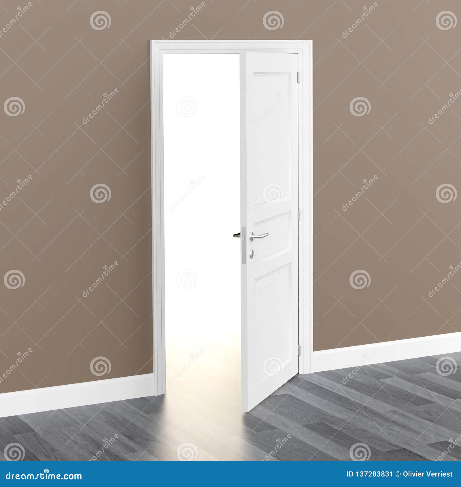 Door white open light stock illustration. Illustration of freedom ...