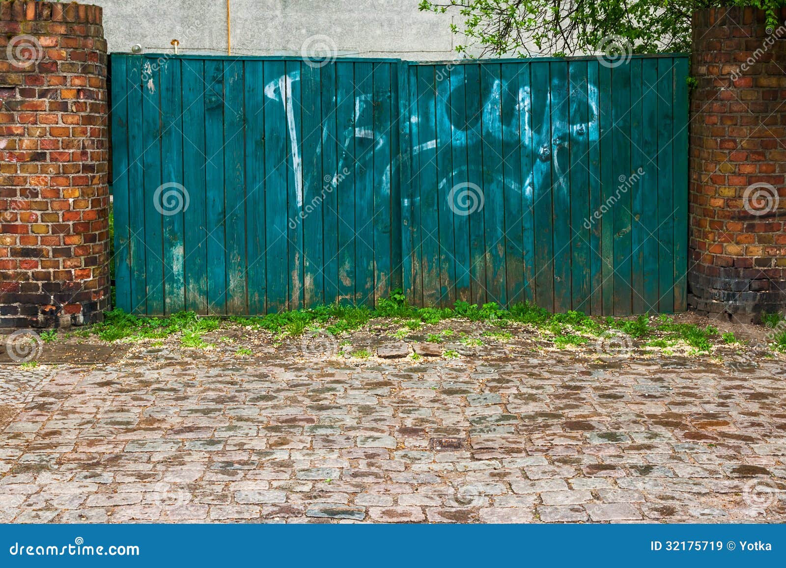 Door Wicket Gate Wooden Old Wall Brick Red Stock Image - Image of house ...