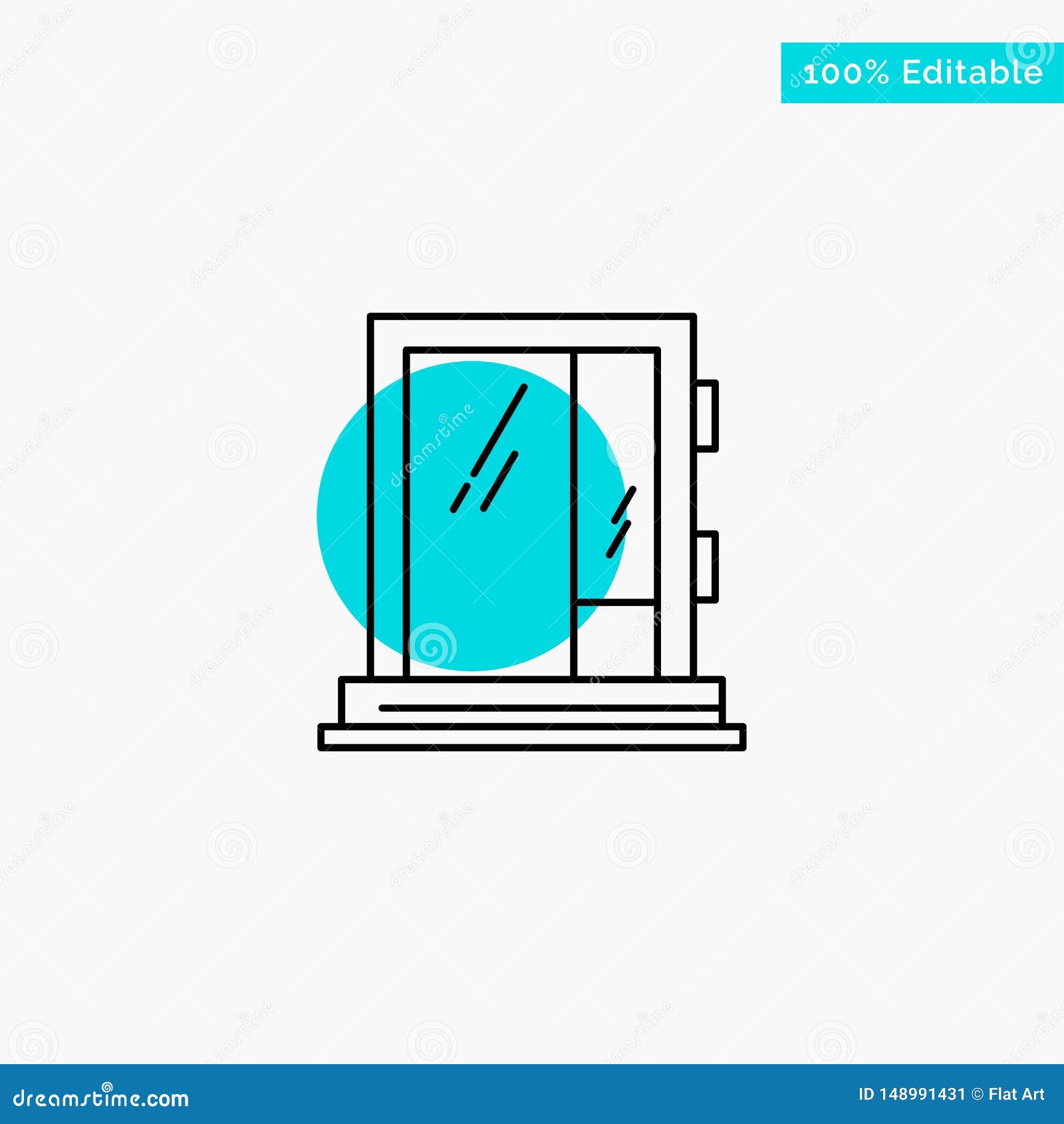 Door, Window, Building, Construction, Repair Turquoise Highlight Circle ...