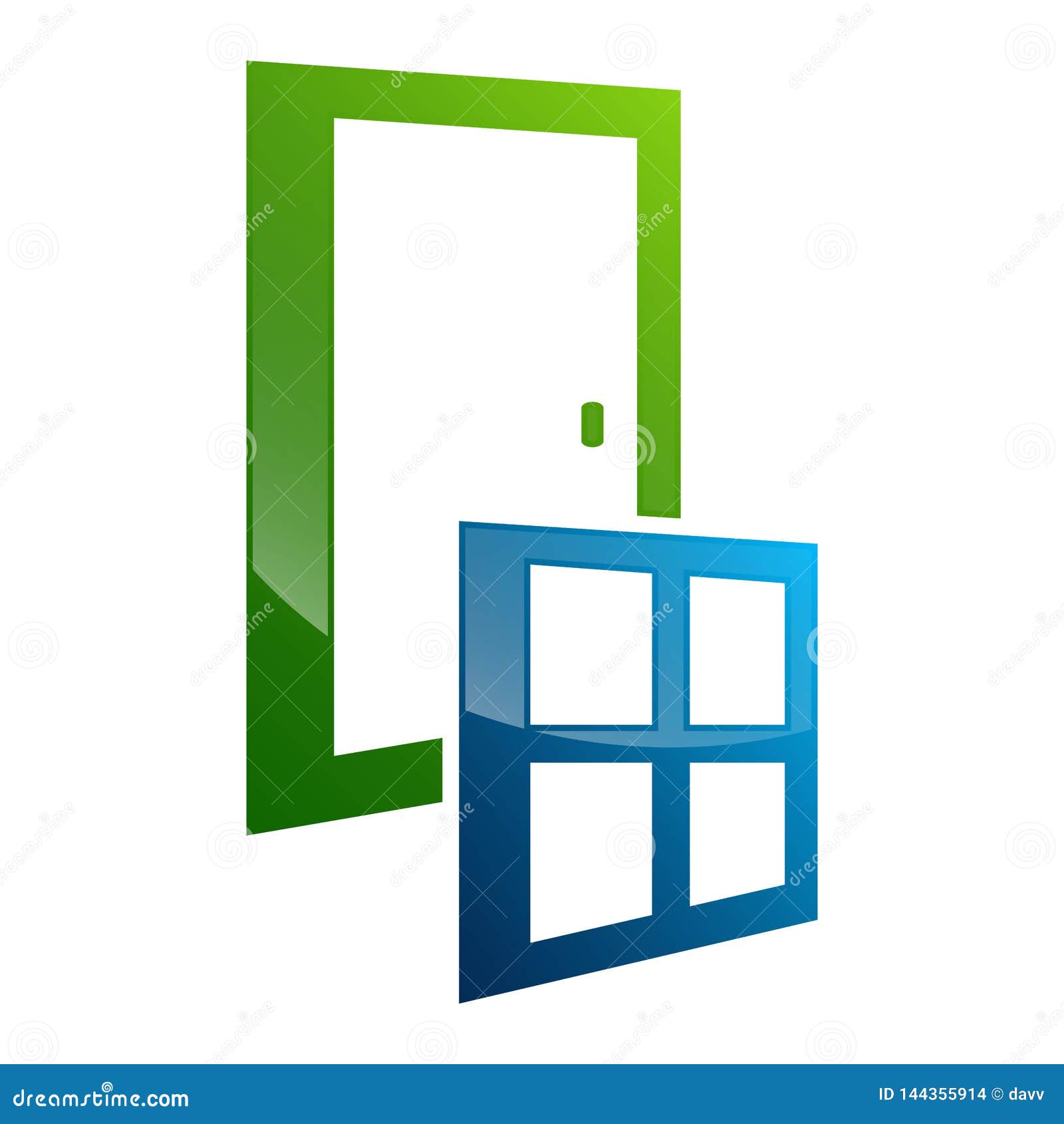 Door Window Frame Concept Design. Symbol Graphic Template Element ...