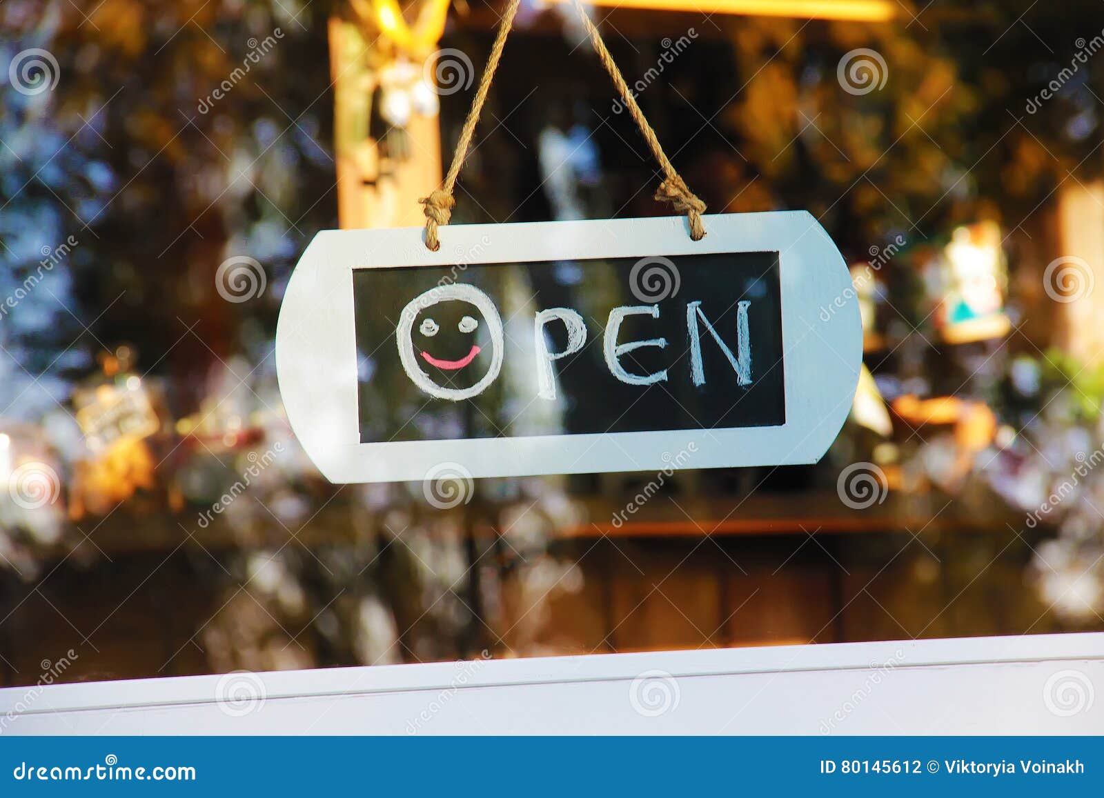 Door window sign open stock photo. Image of board, business - 80145612