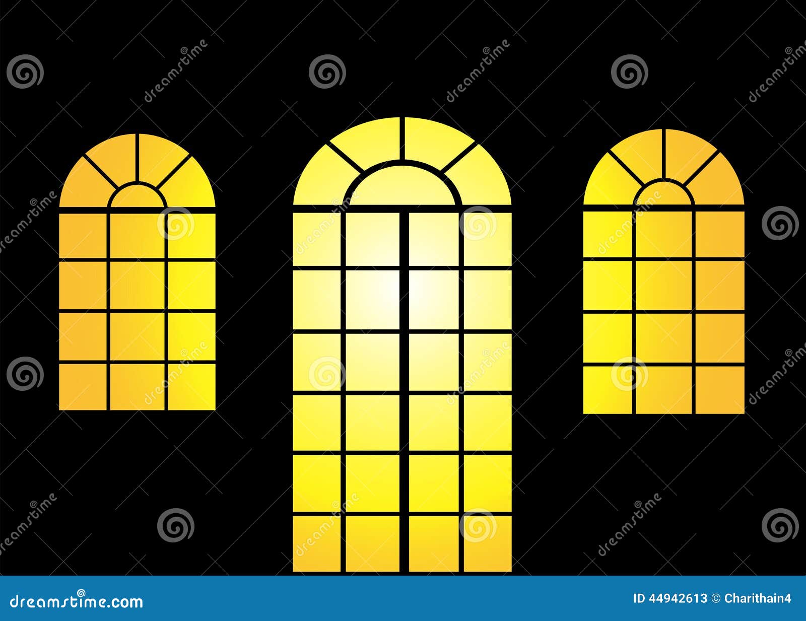 Door and window at sunset stock vector. Illustration of frame - 44942613