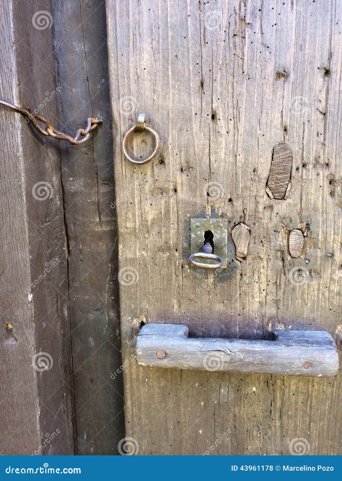Door of wood with key stock photo. Image of wood, lock - 43961178