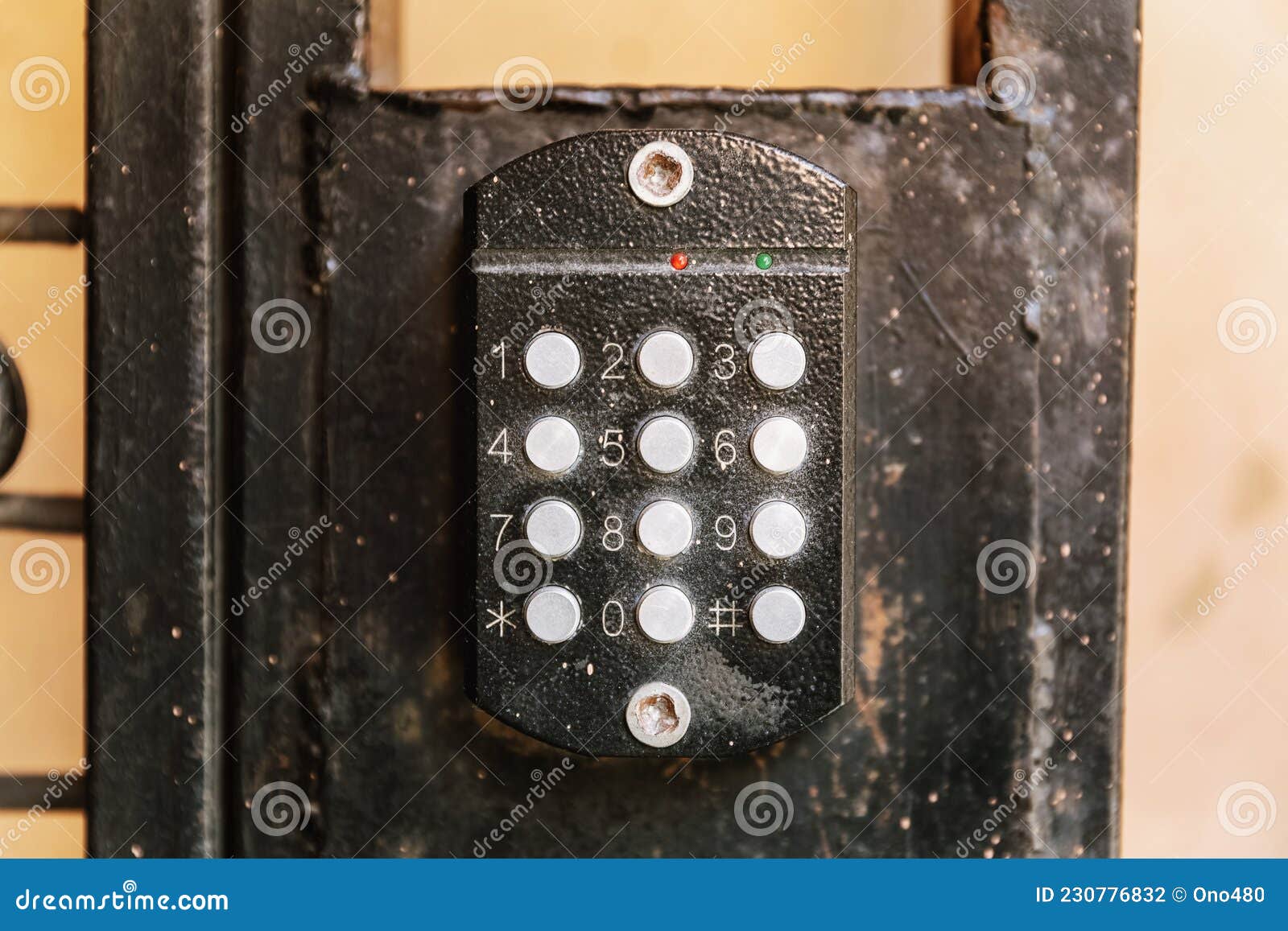 Doorbell Button Panel and Intercom. Stock Photo - Image of safety ...