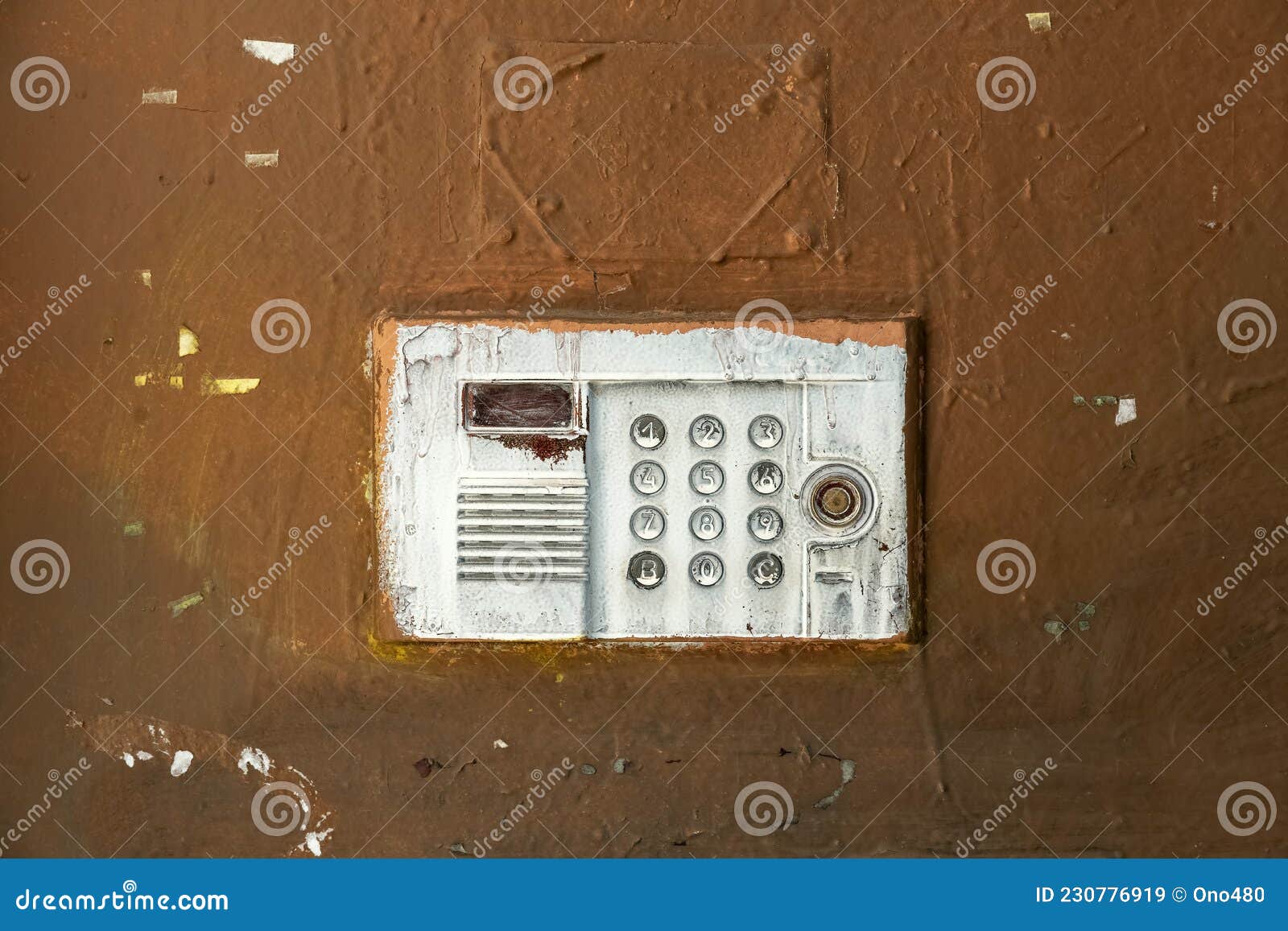 Doorbell Button Panel and Intercom. Stock Image - Image of entry, home ...