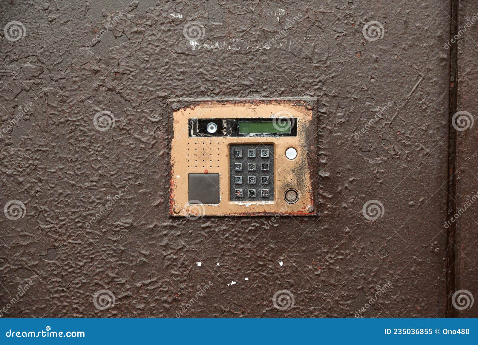Doorbell Button Panel and Intercom. Stock Image - Image of outdoors ...