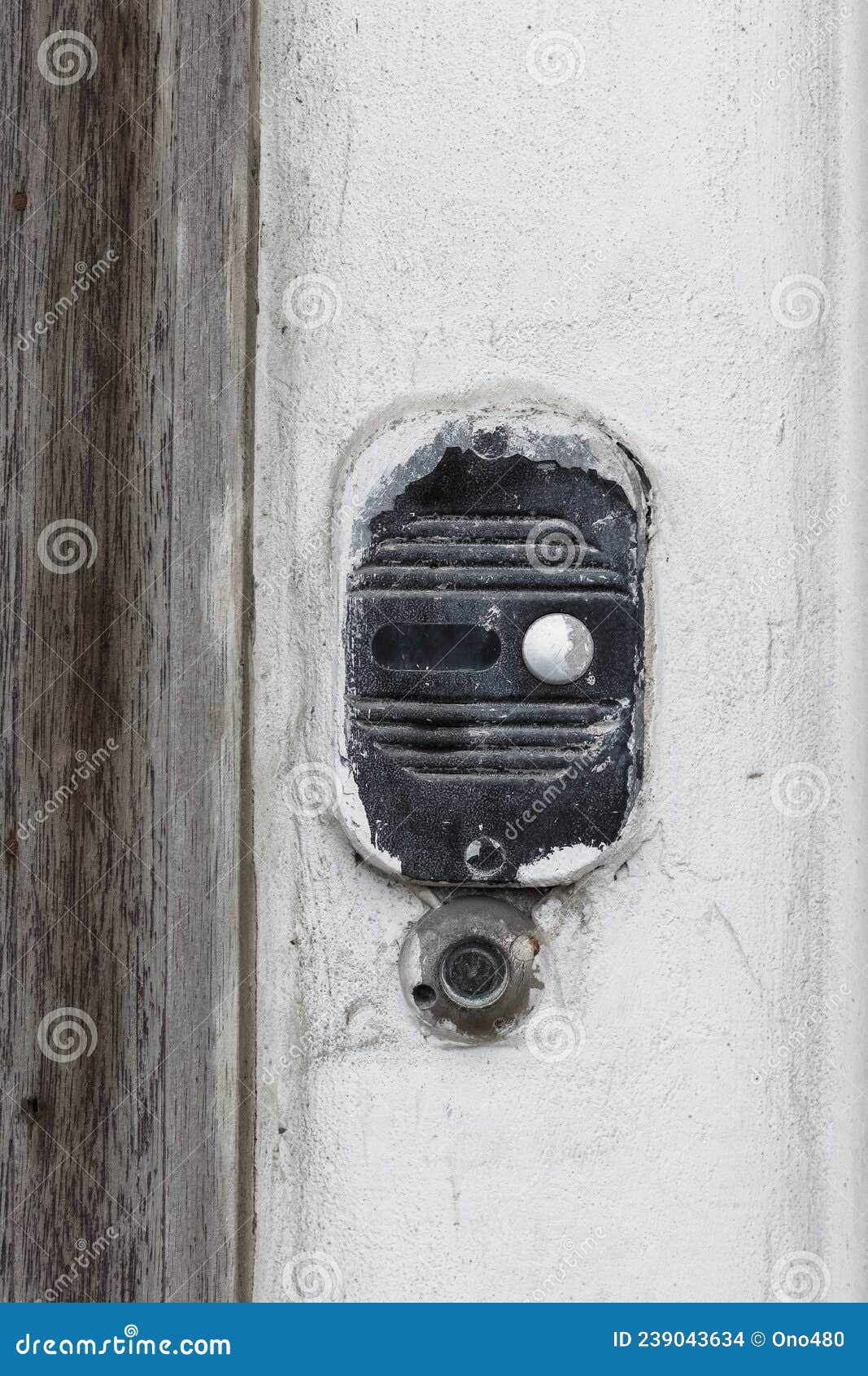 Doorbell Button Panel and Intercom. Stock Photo - Image of control ...