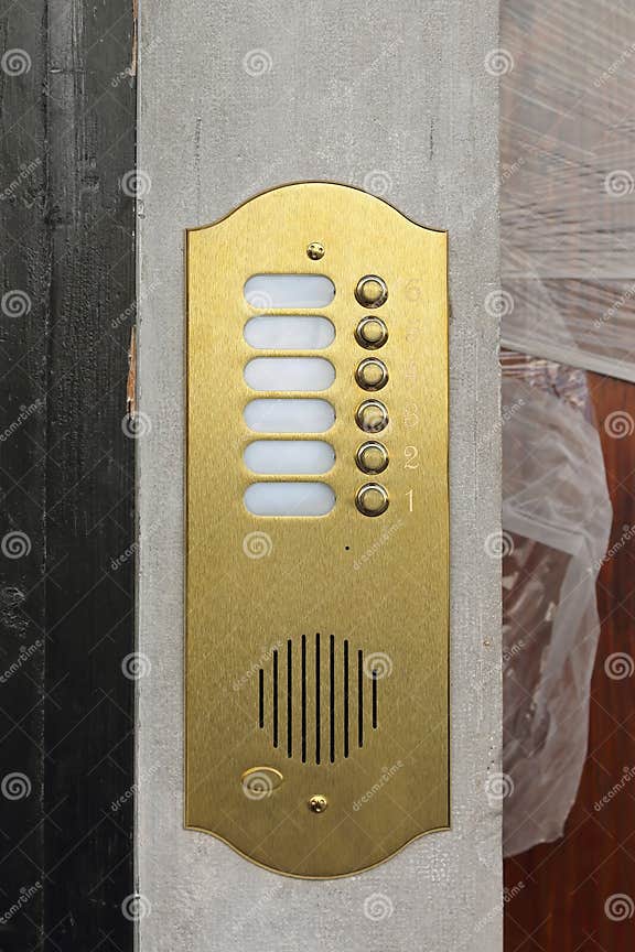 Doorbell intercom stock illustration. Illustration of buttons - 46744855