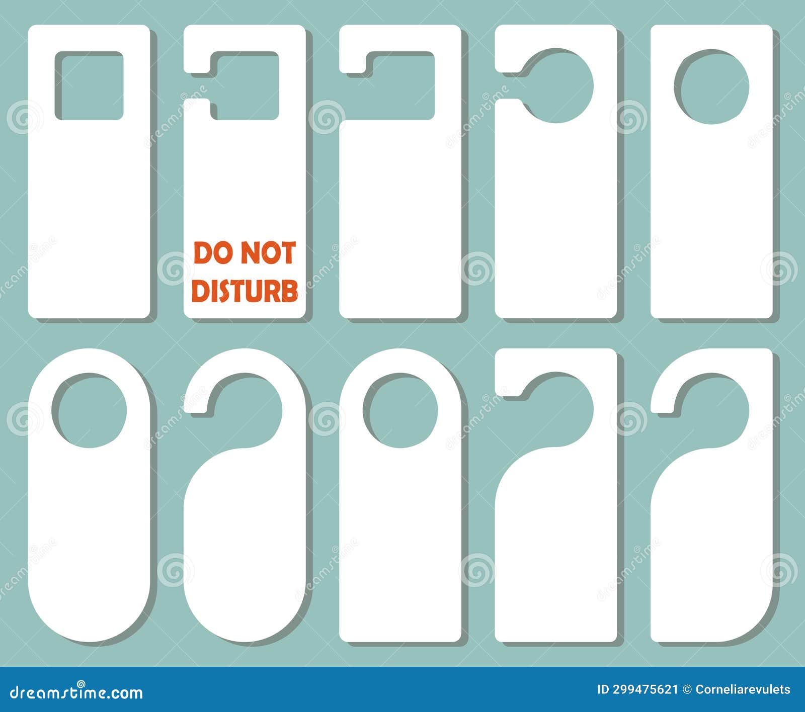 Vector Hangers Set Vector Icon. Door Lock Cards Isolated. Don T Disturb ...