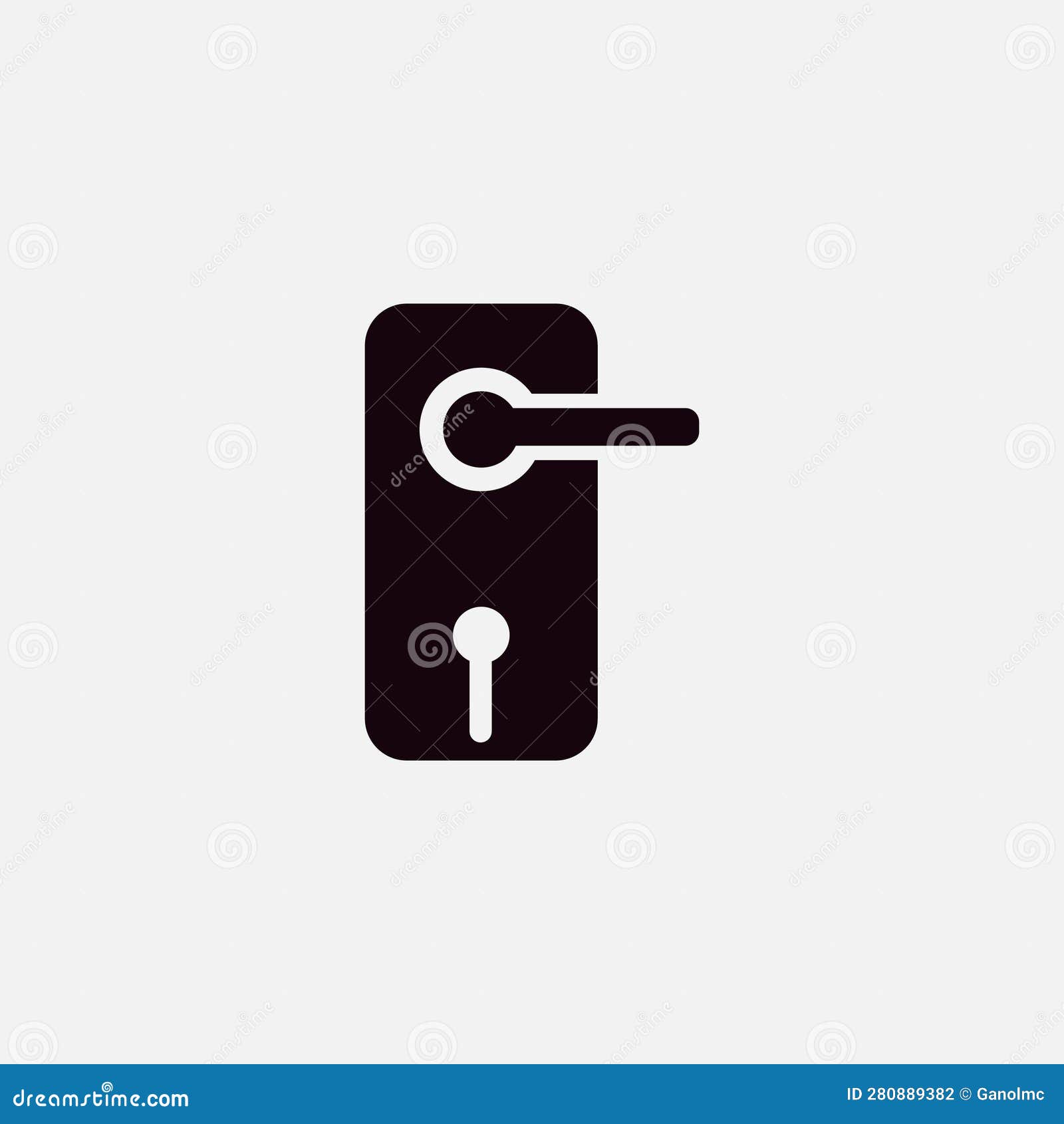 Doorknob Icon In Different Style Vector Illustration. Two Colored And ...