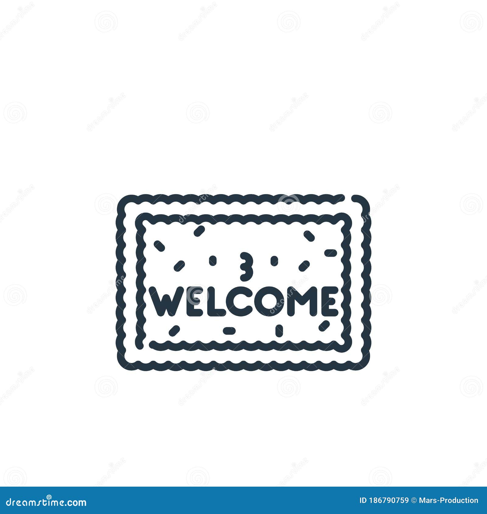 Doormat Vector Icon. Doormat Editable Stroke. Doormat Linear Symbol for ...