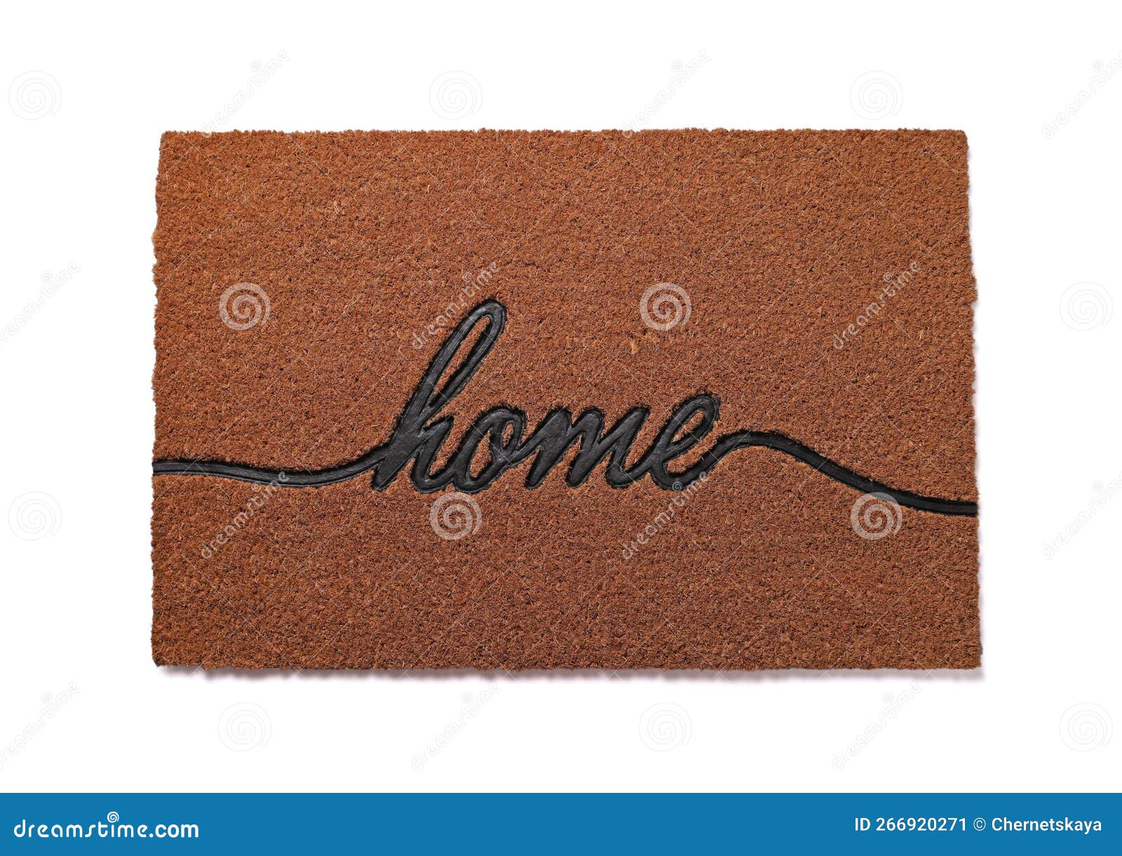 Doormat with Word Home Isolated on White, Top View Stock Image - Image ...