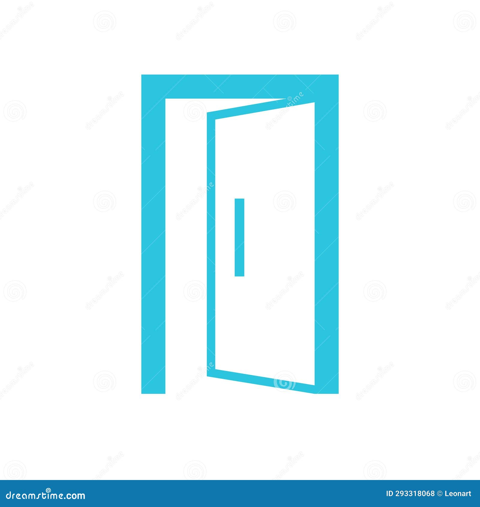 Door Open - Icon, Symbol. from Blue Icon Serie Stock Vector ...