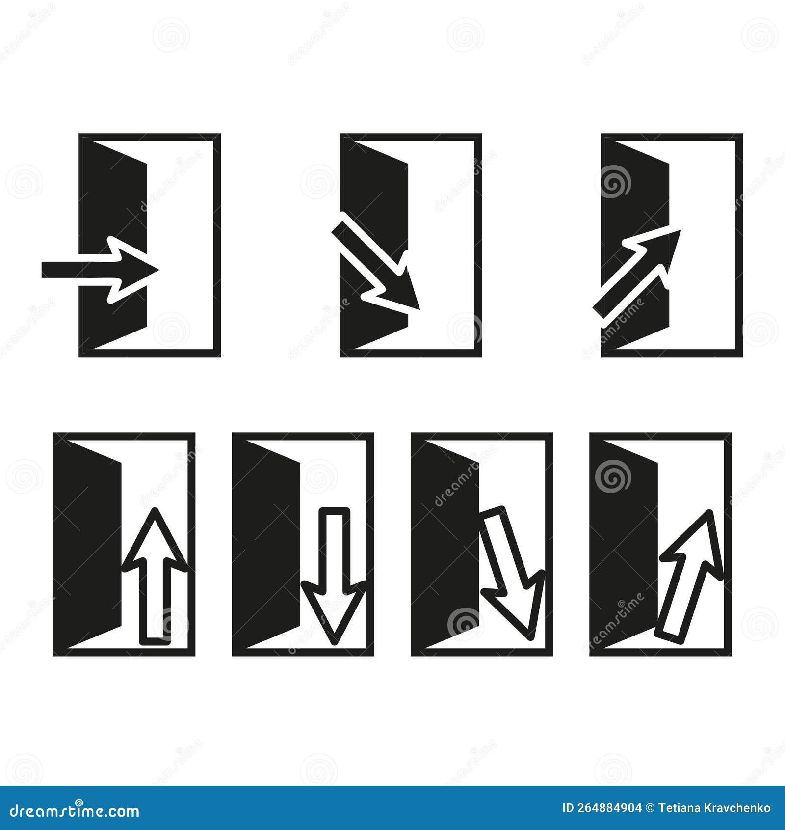 Doors Arrows Pointer. Vector Illustration. Stock Image Stock Vector ...