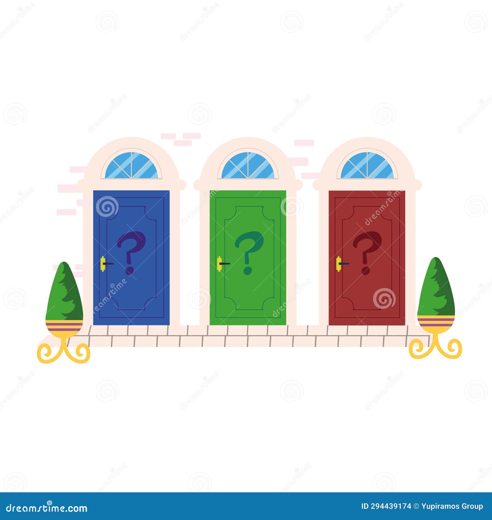 Doors choice design stock vector. Illustration of vestibule - 294439174