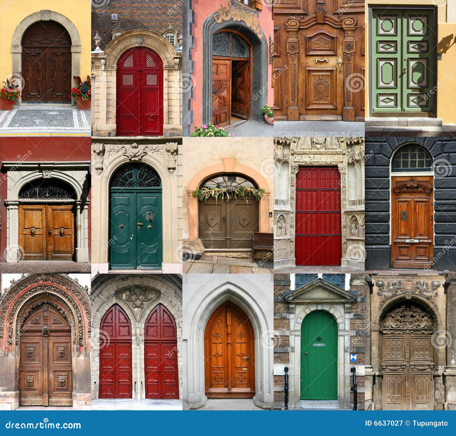 Doors collection stock image. Image of collage, decorative - 6637027