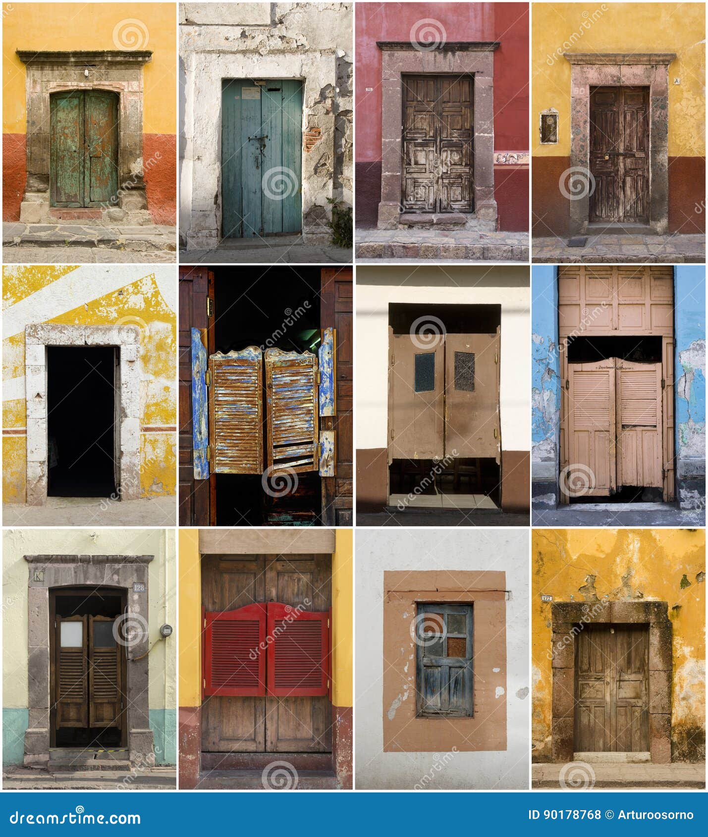 Doors collection stock photo. Image of canteens, mexican - 90178768