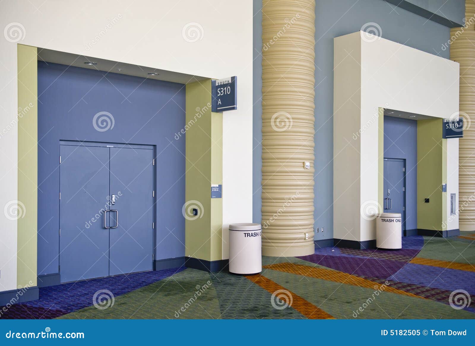 Doors in the Convention Center Stock Image - Image of colours, white ...