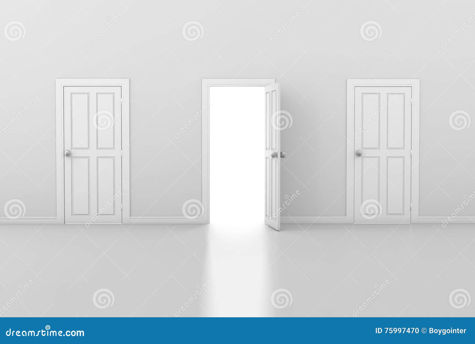 Doors stock illustration. Illustration of three, decisions - 75997470