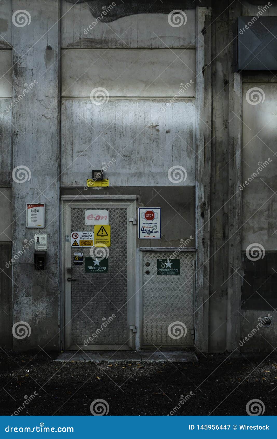 Doors of an Electrical Substation Stock Image - Image of control ...