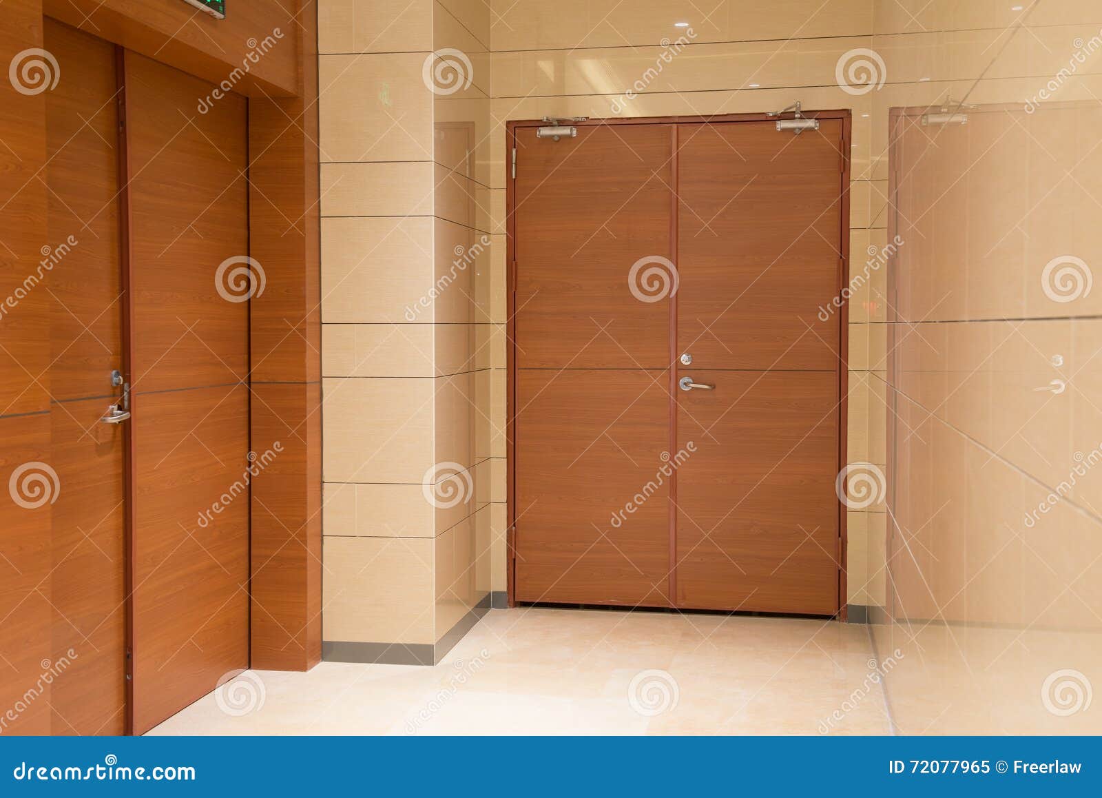 Doors Inside Commercial Building Stock Image - Image of interior ...