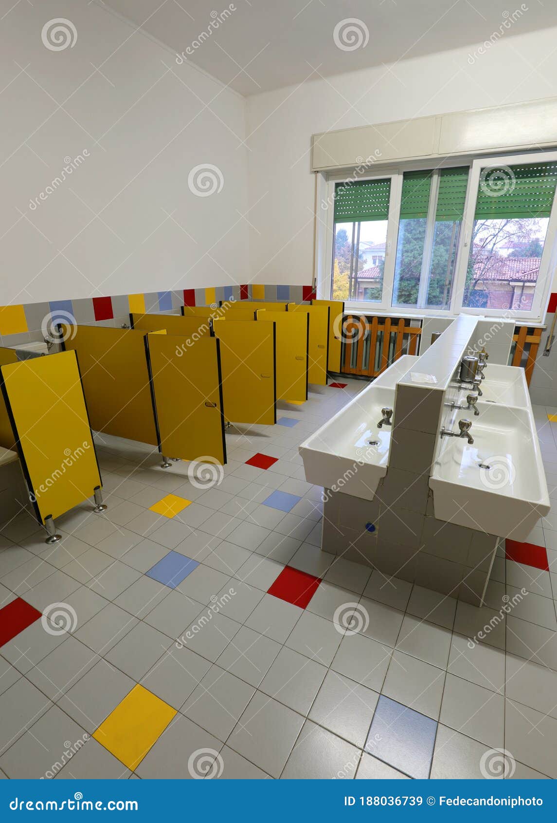 Kids Restroom In A Public Kindergarten Royalty-Free Stock Image ...