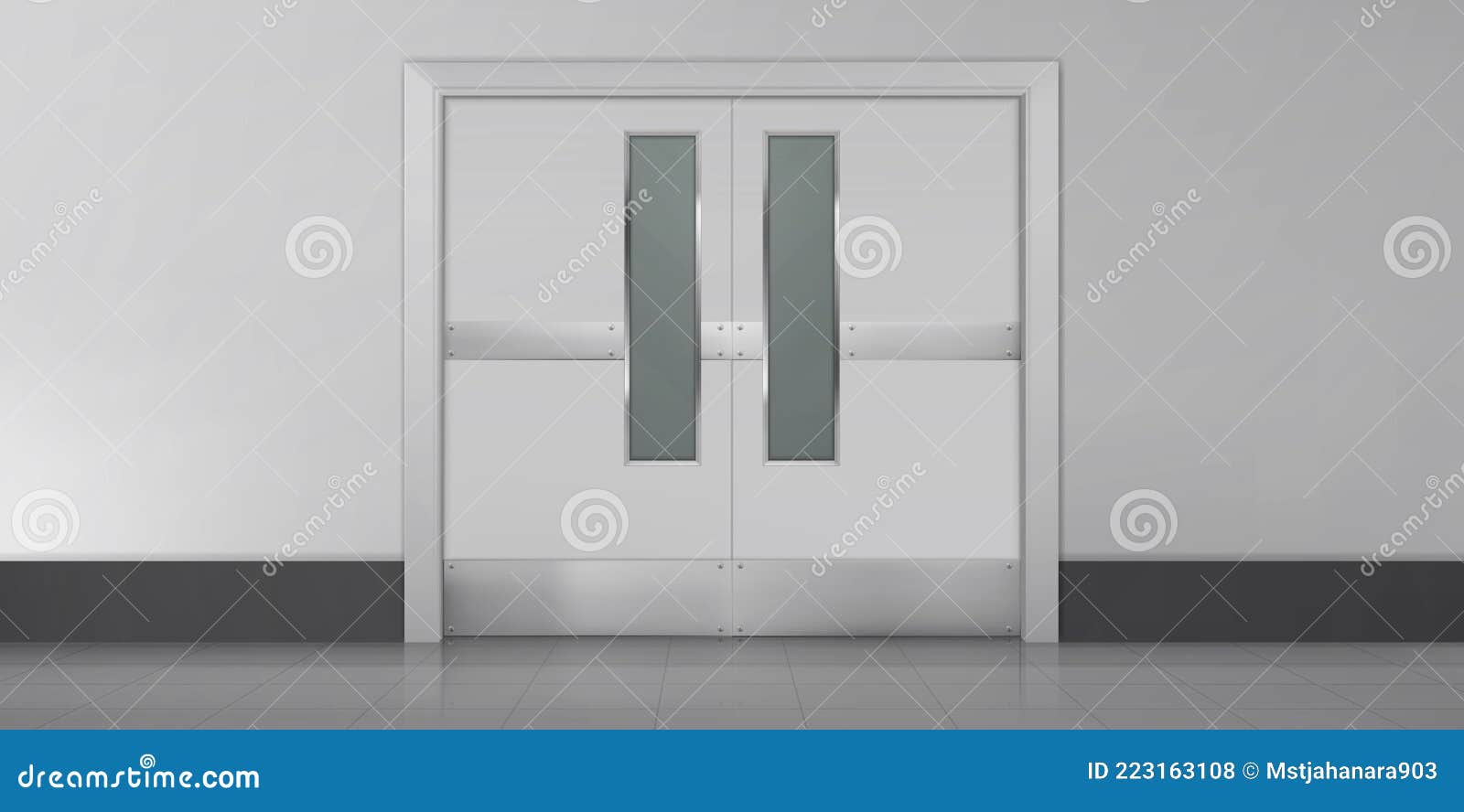 Doors in Laboratory, Kitchen, Hospital or School Stock Vector ...
