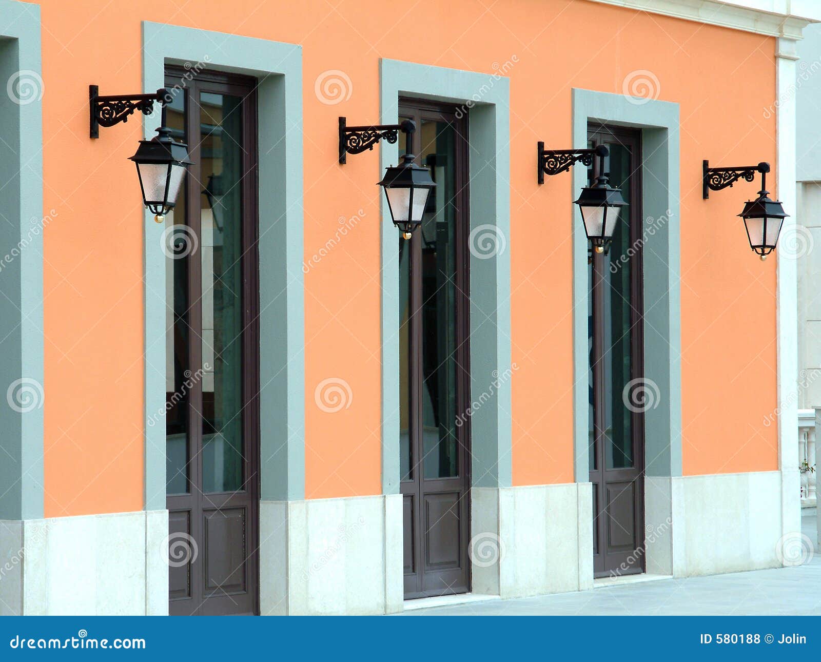 Doors and lamps stock photo. Image of colors, dwelling - 580188
