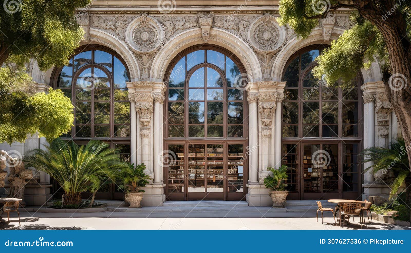 Doors library exterior stock illustration. Illustration of modern ...